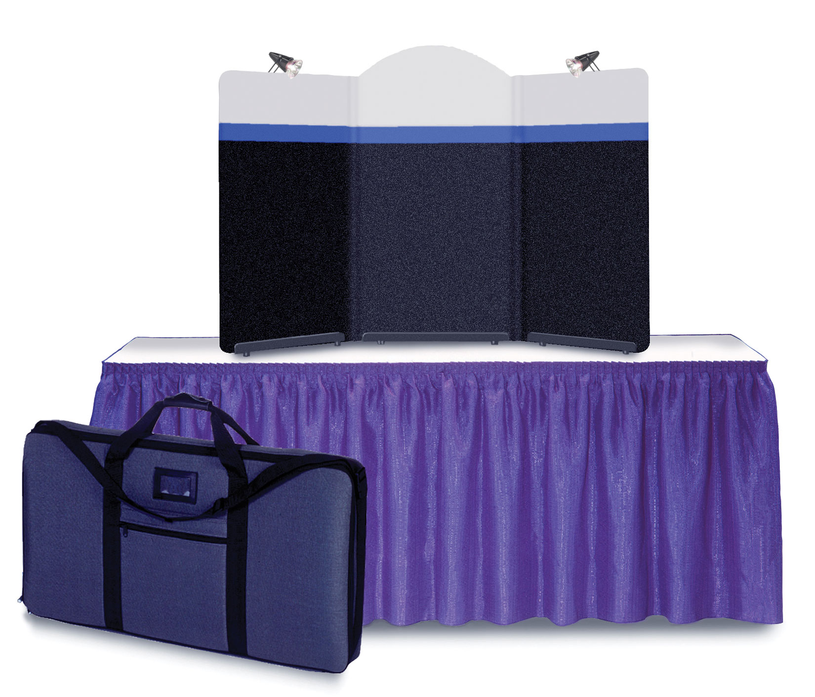 Deluxe Tabletop Display Board | 56" Wide w/ Blank Header | Displays2go