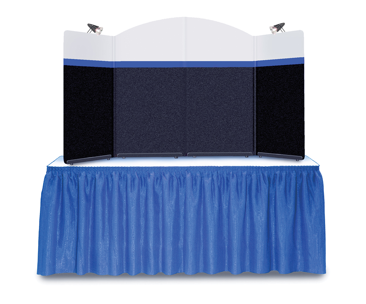 Trade Show Tabletop Display Board | Four Panels & Halogen Lights ...