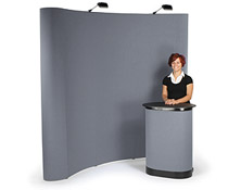 Curved Pop Up Displays | Portable Booth Backdrops | Displays2Go