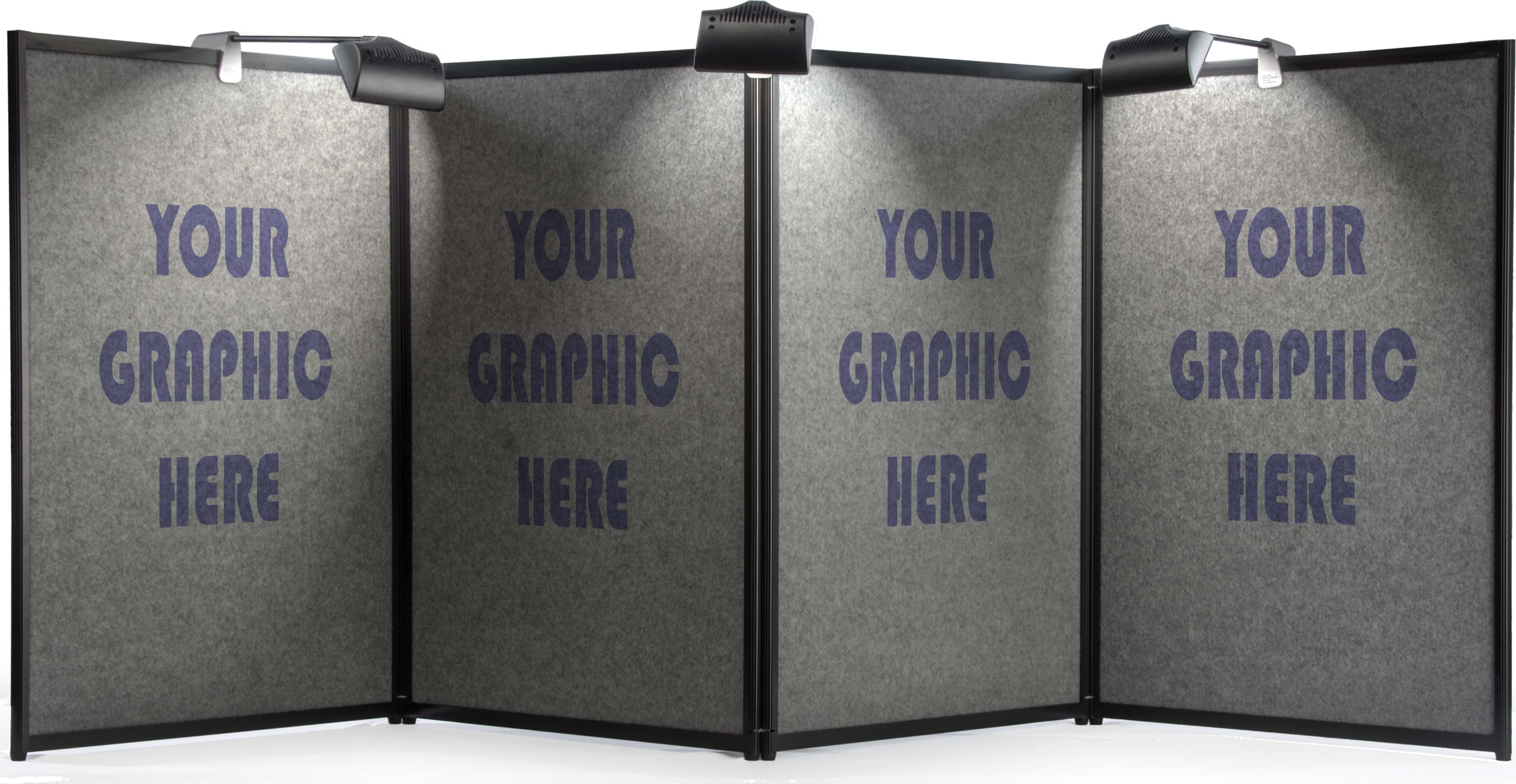 Double-Sided Display Board with Halogen Lights | Portable Display ...