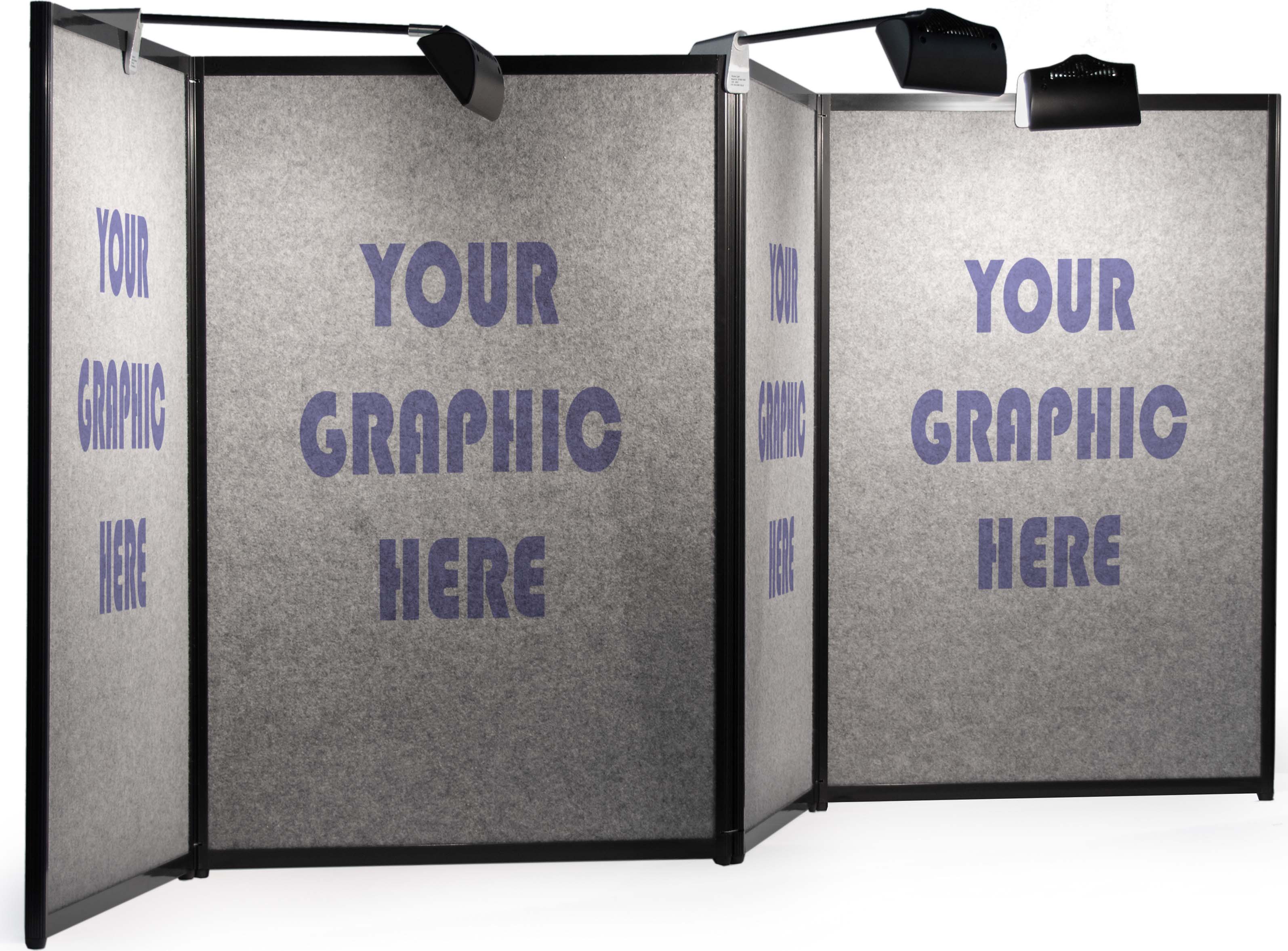 Double-Sided Display Board with Halogen Lights | Portable Display ...