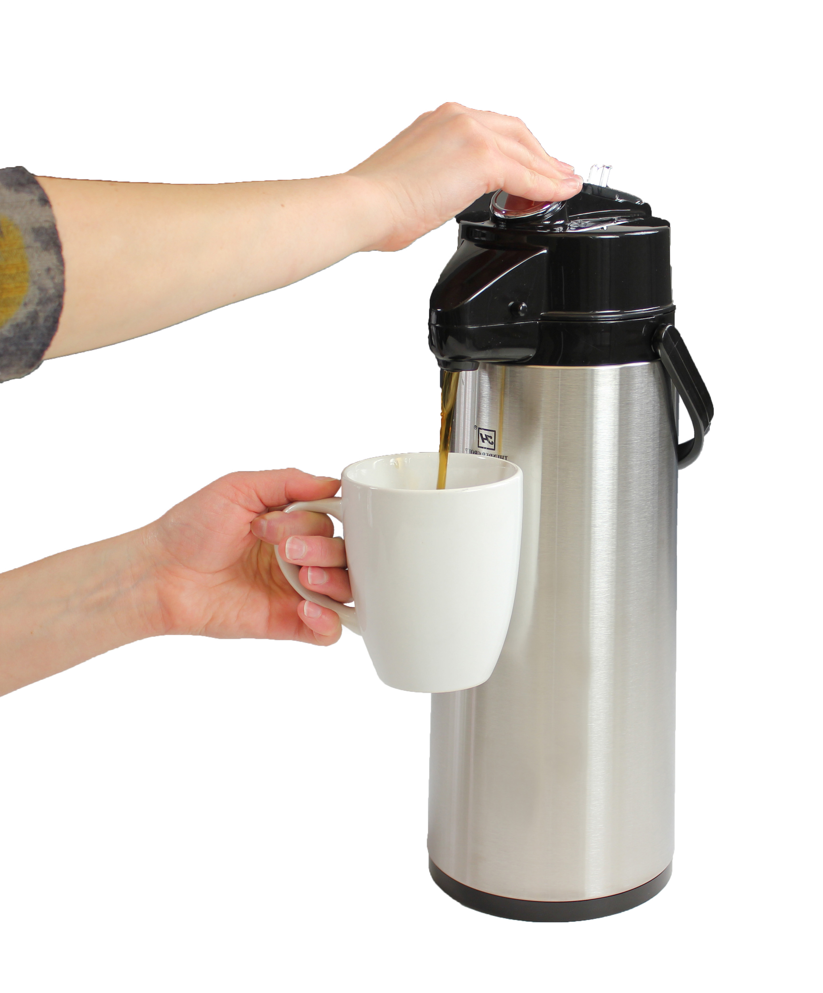 Stainless Steel Air Pot - 3 Liter Capacity Carafe | Displays2Go