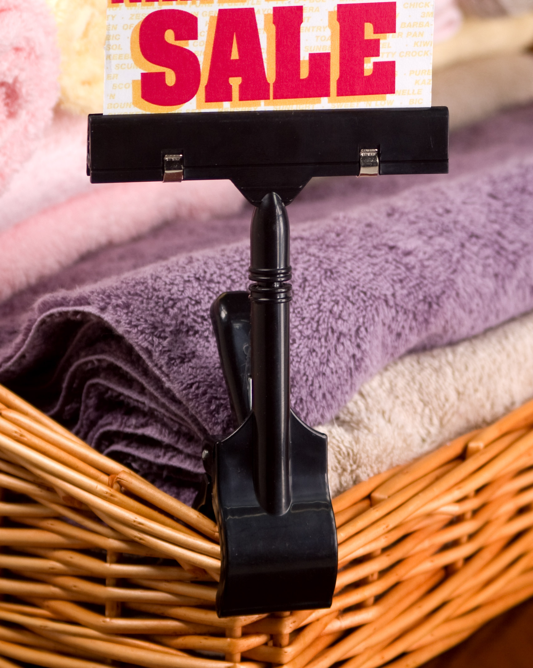 Clip-On Sign Clamp | Adjustable Price Holder for Retailers | Displays2Go