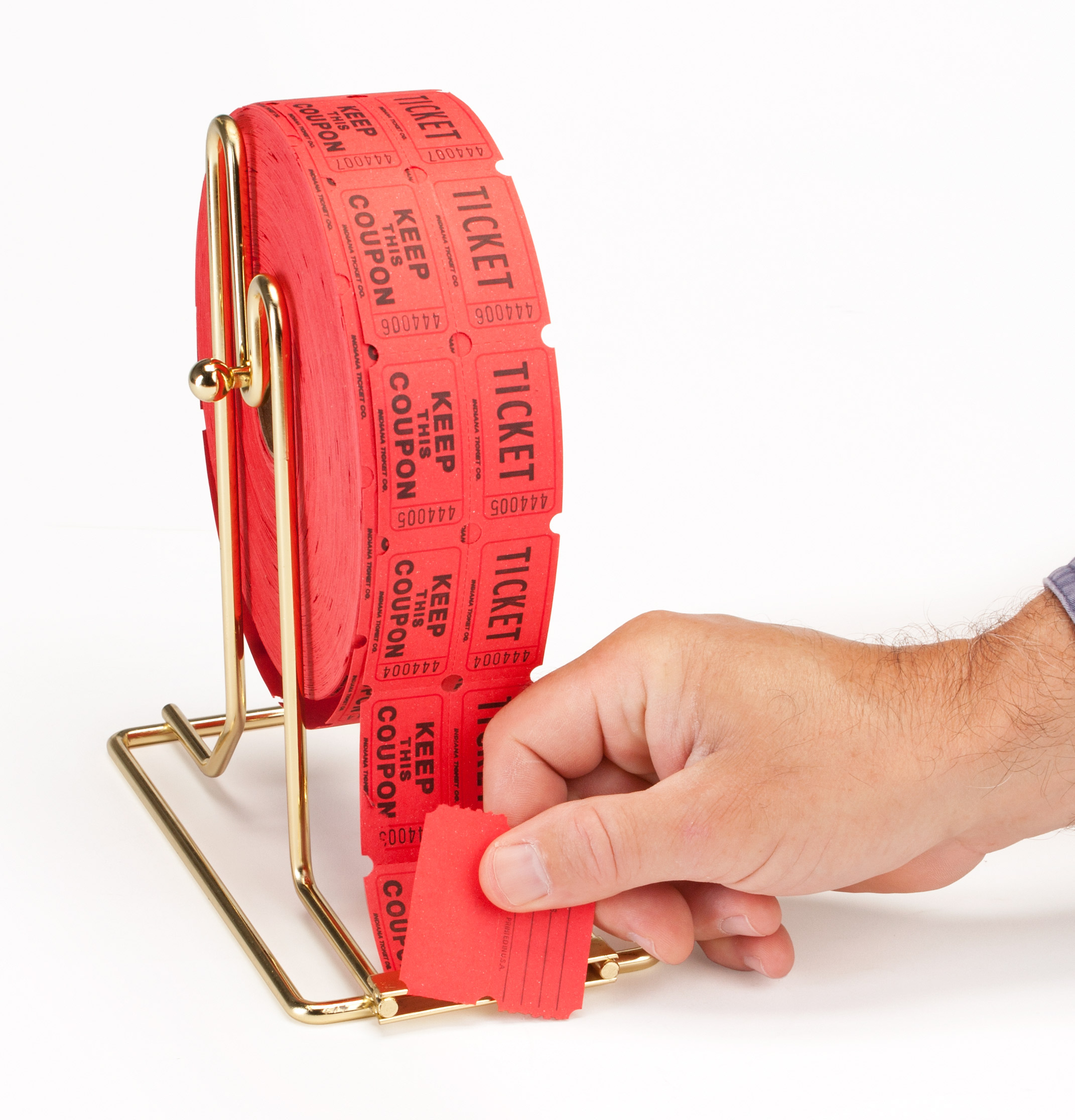 Raffle Ticket Holder Stand | Brass Plated Countertop Dispenser ...