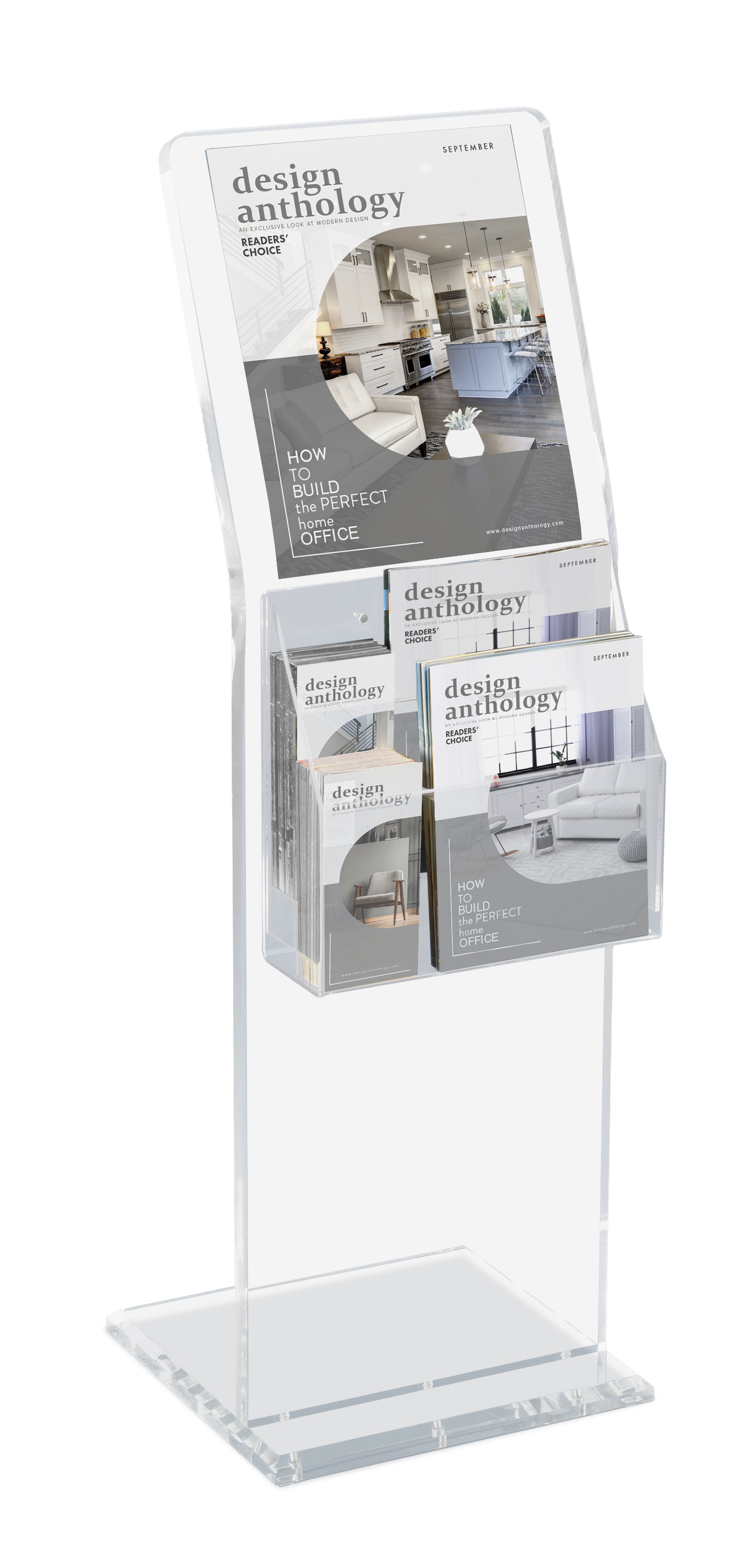 Literature Stand | Acrylic Stand With (6) Pockets | Displays2Go