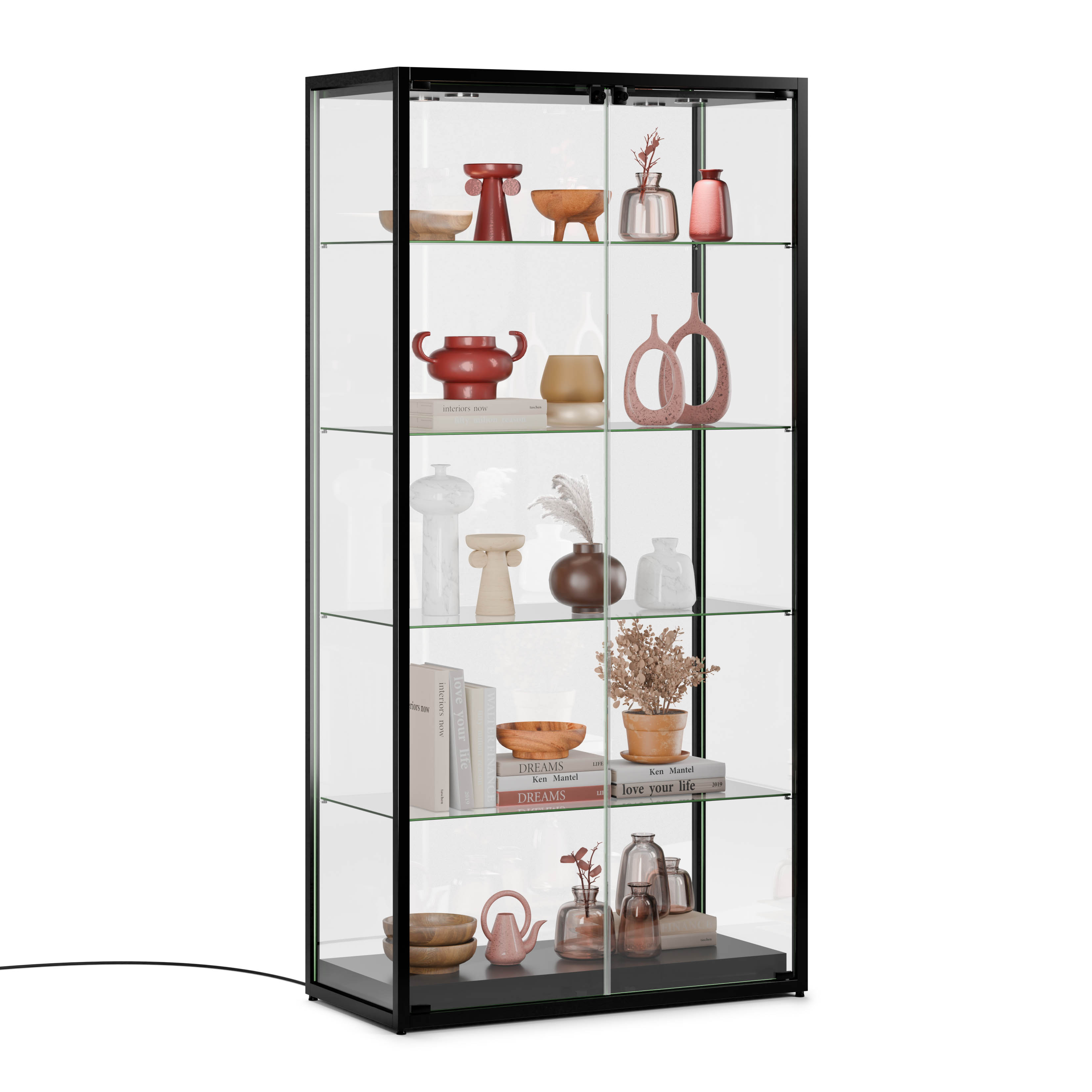 Locking Glass Display Cabinet | Adjustable Shelves | Displays2Go