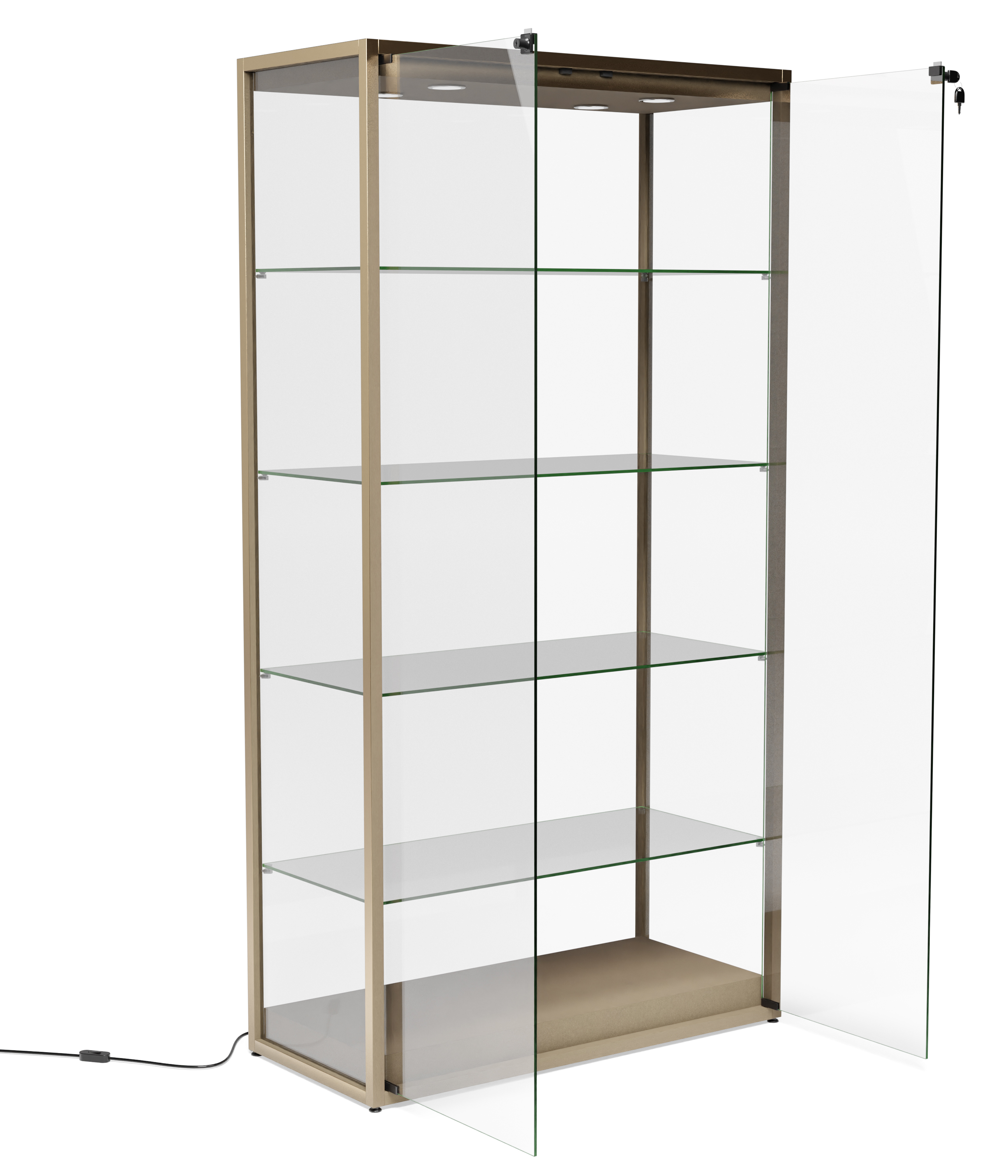 Locking Glass Display Cabinet | Adjustable Shelves | Displays2Go