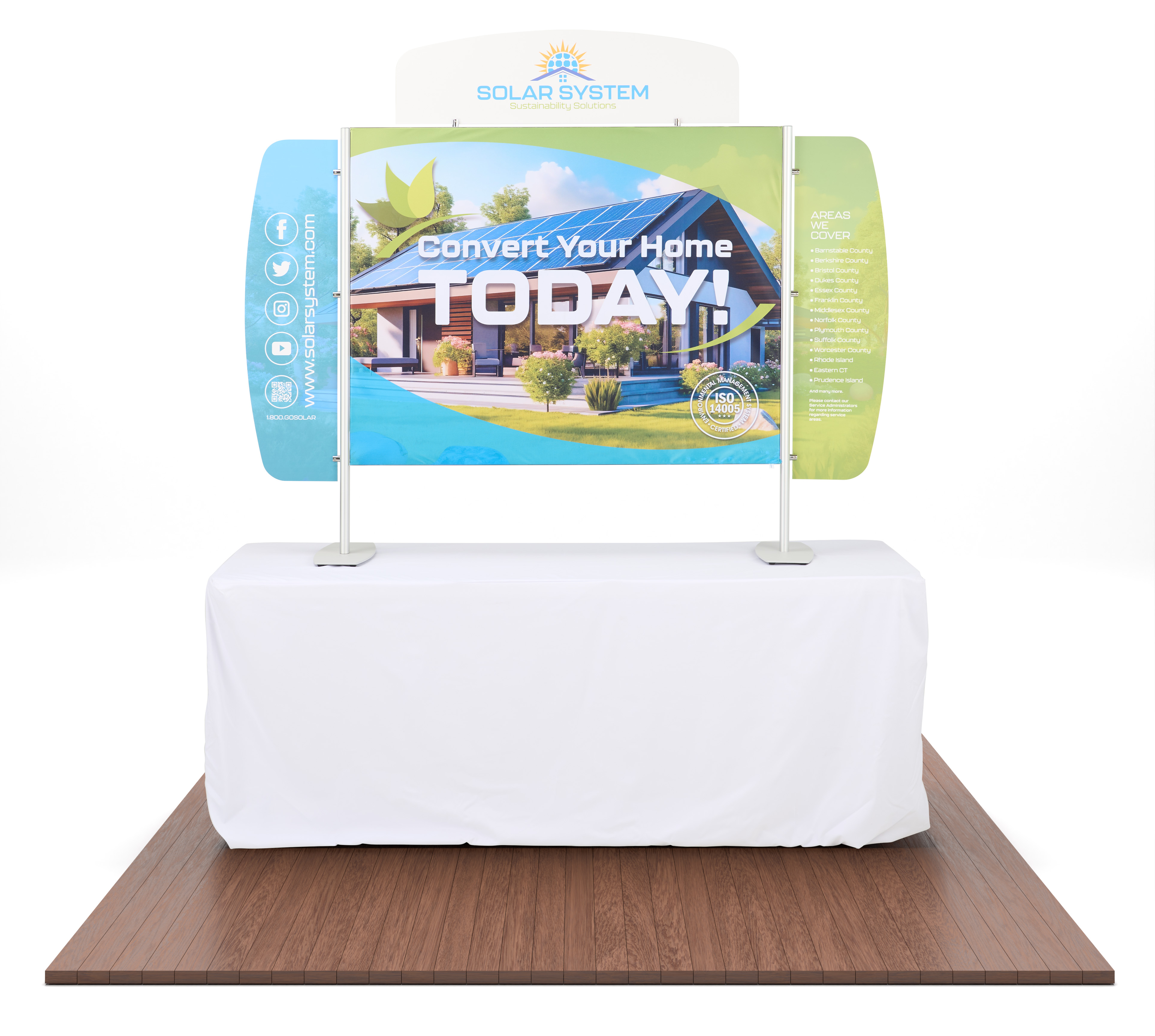 Trade Show Tabletop Display | Double-Sided Custom SEG Graphics ...
