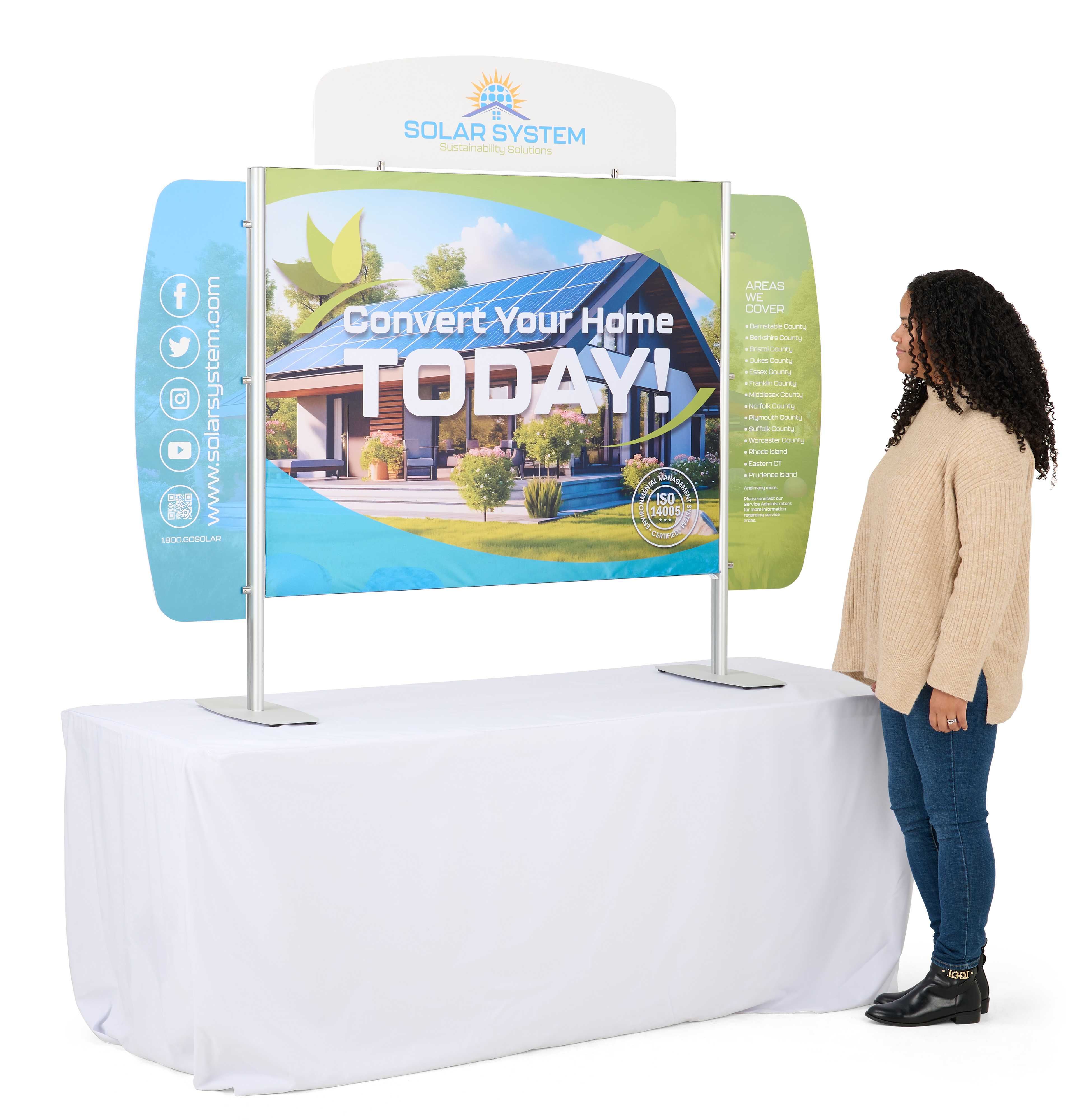 Trade Show Tabletop Display | Double-Sided Custom SEG Graphics ...