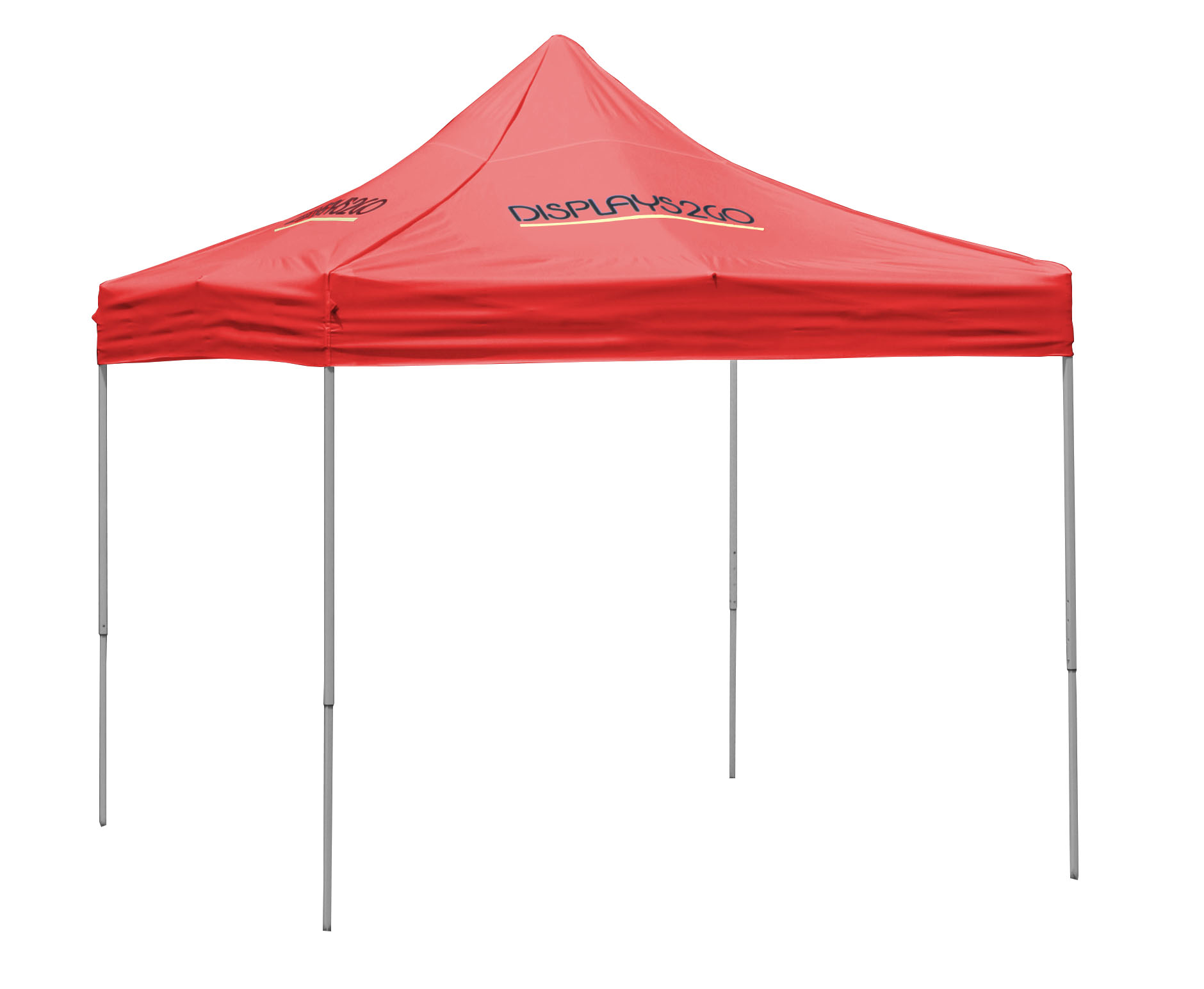 Pop Up Canopy | Red Tent With Custom Graphics Printing | Displays2Go