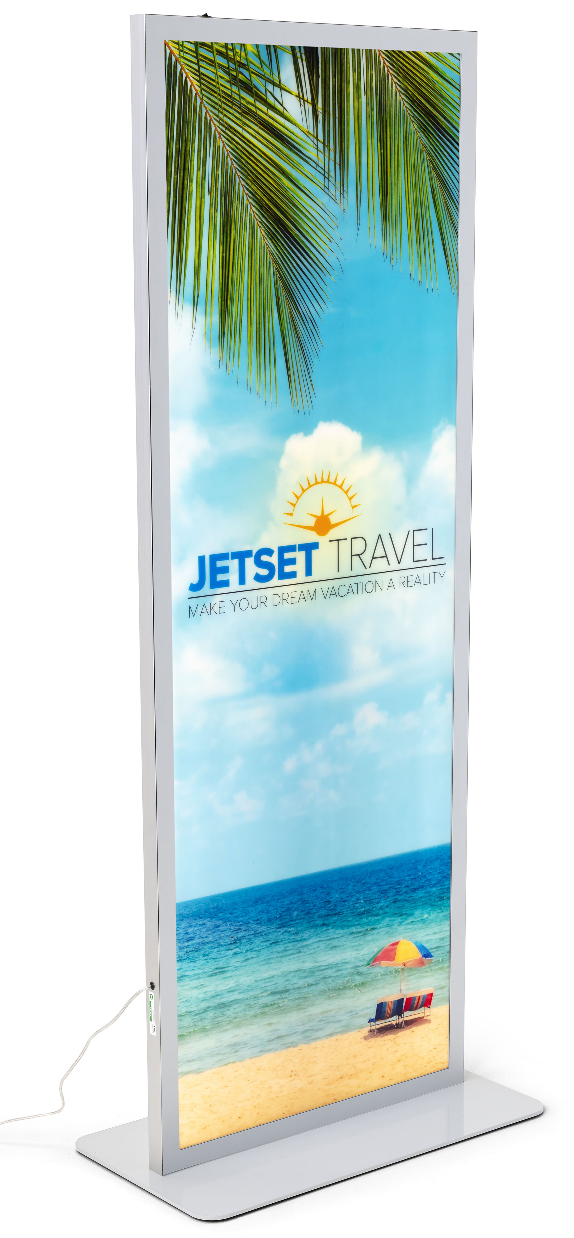 LED Floor Sign Totem Stand | Light Up Personalized Posters | Displays2Go
