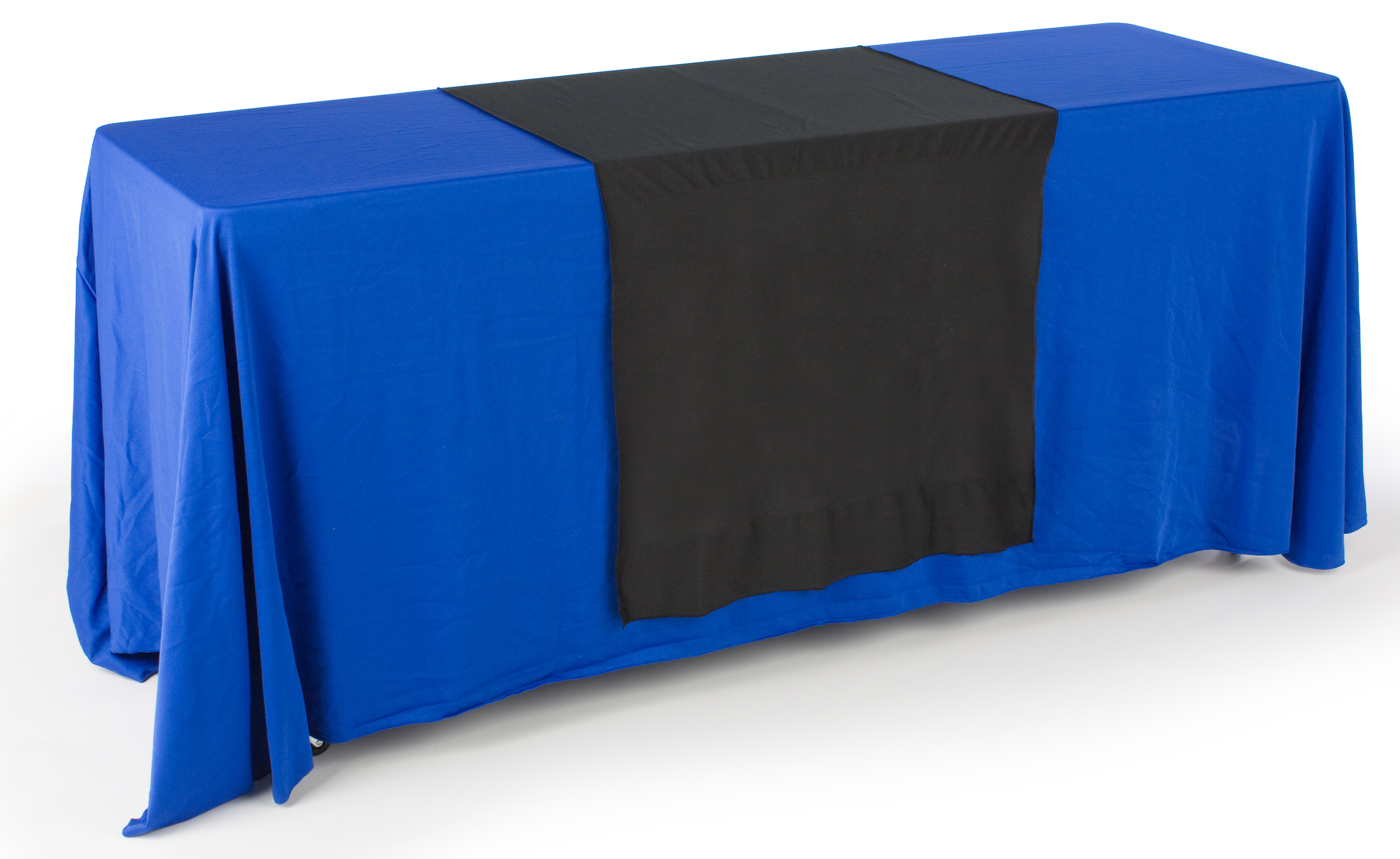 Black Plain Table Runner 30" Wide Tradeshow Table Accessory | Displays2Go