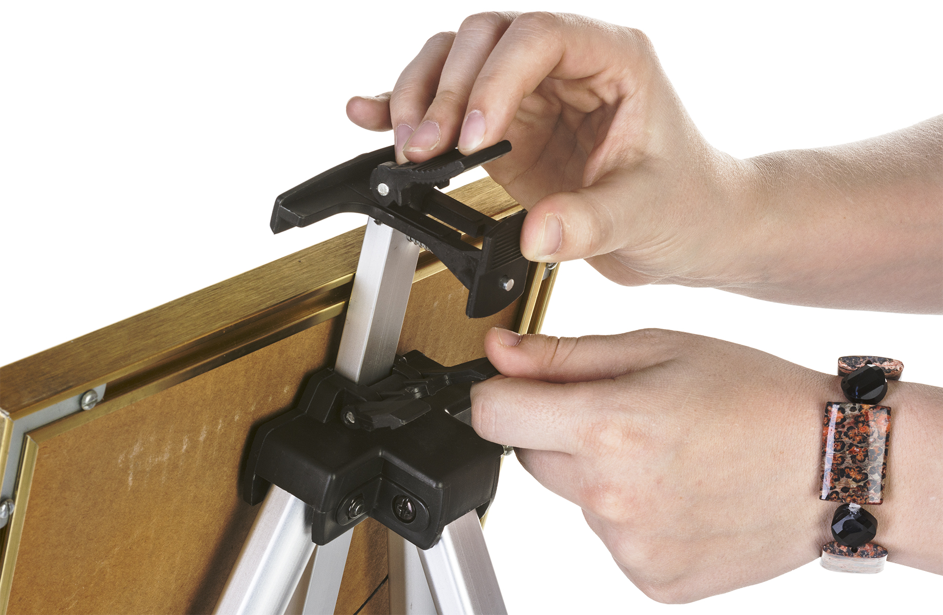 Silver Telescoping Easel | Aluminum With Height Adjustable Legs ...