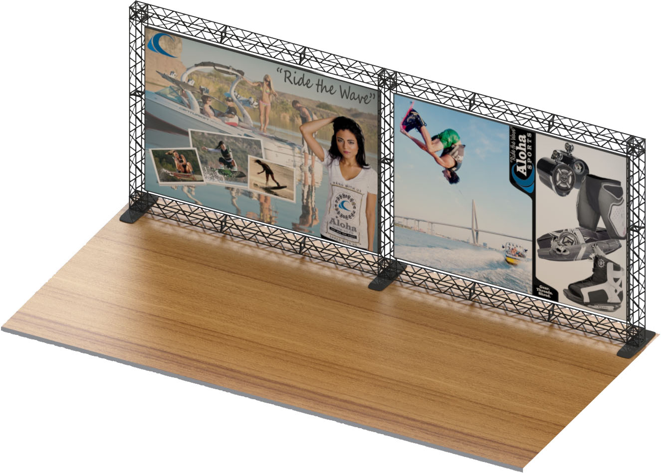 Trade Show Booth Truss | 2 Panel Backwall | Displays2Go