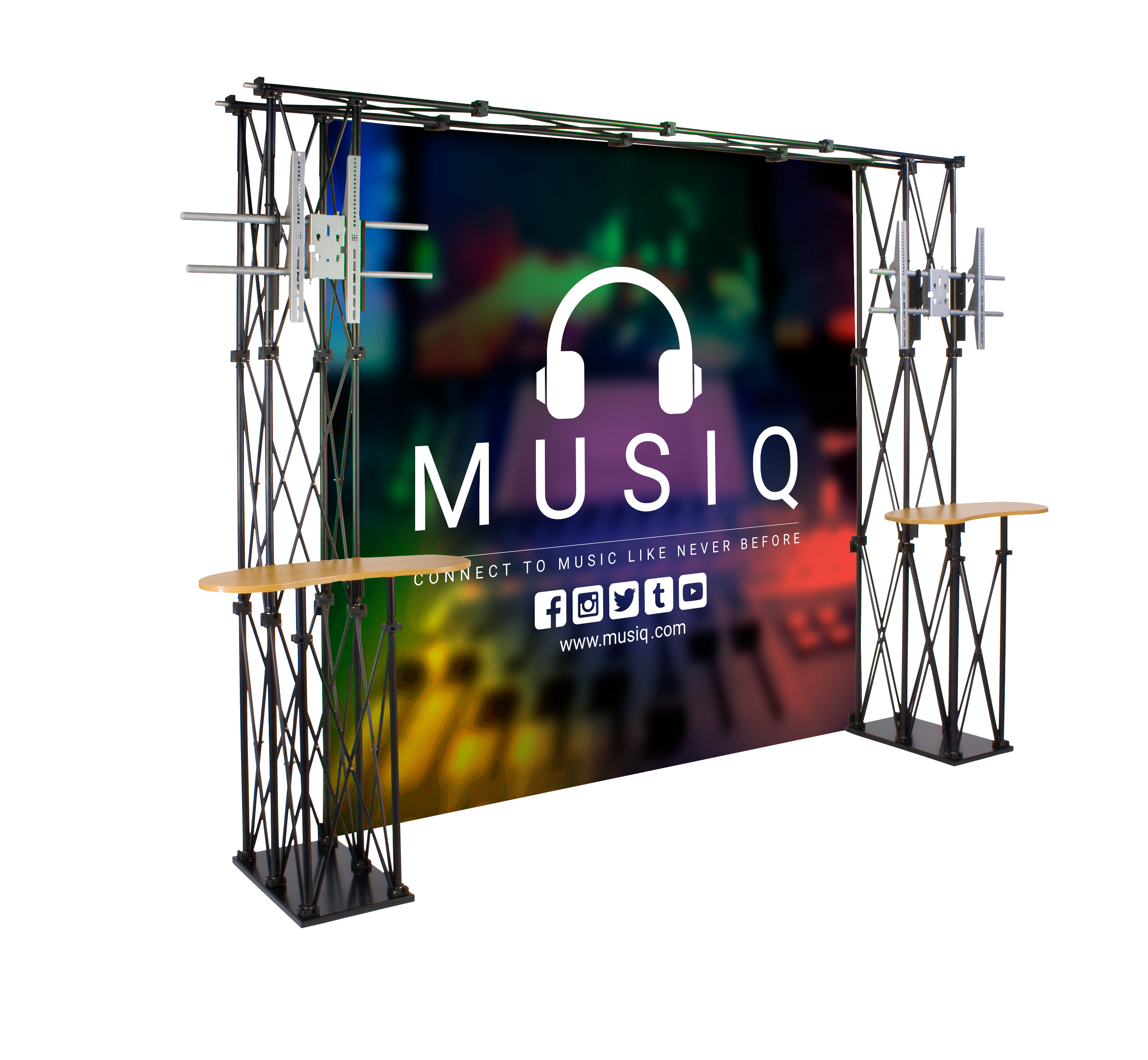 Truss Trade Show Booth Backdrop | Includes 8'x8' Custom Graphic ...