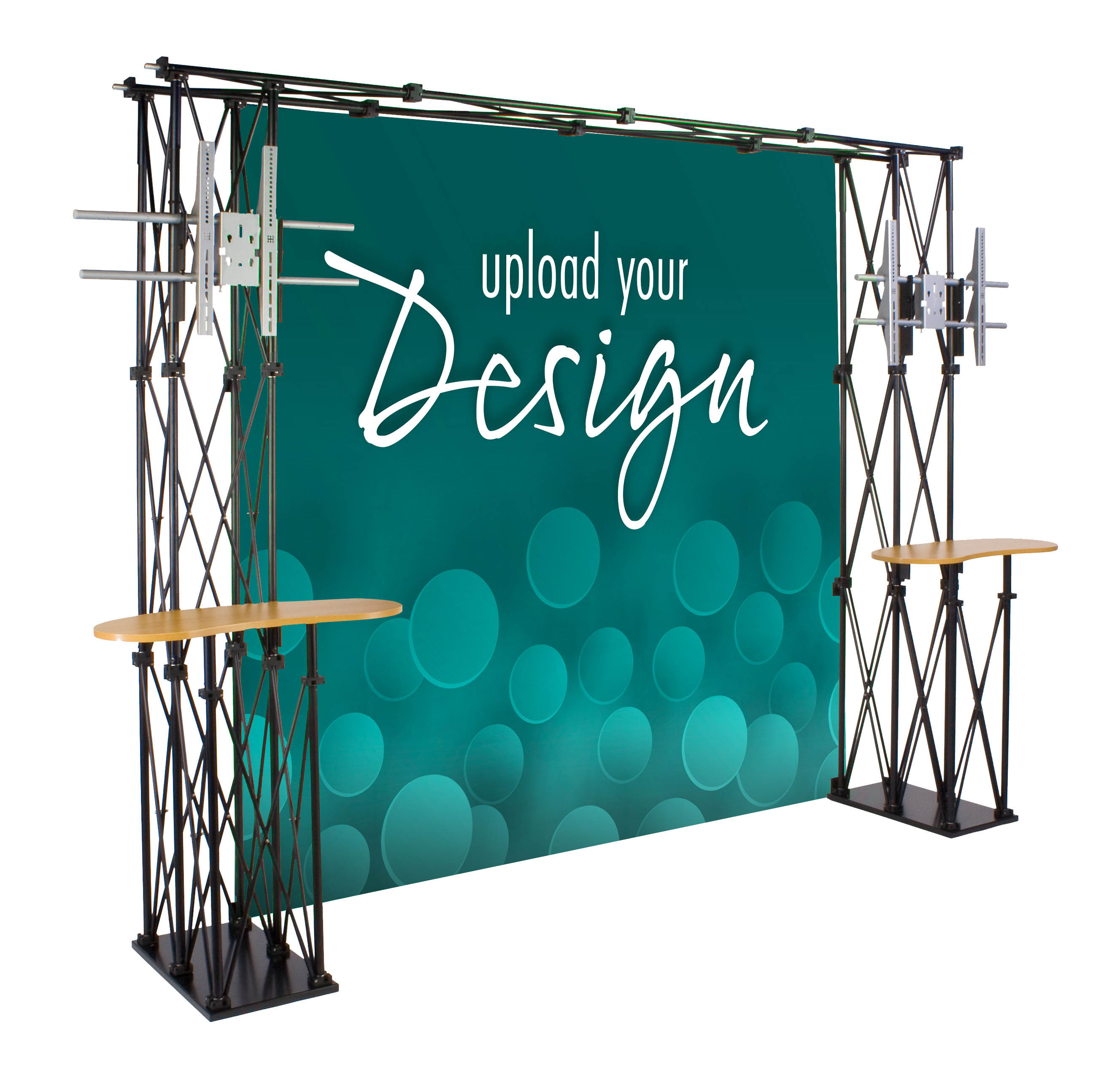 Truss Trade Show Booth Backdrop | Includes 8'x8' Custom Graphic ...