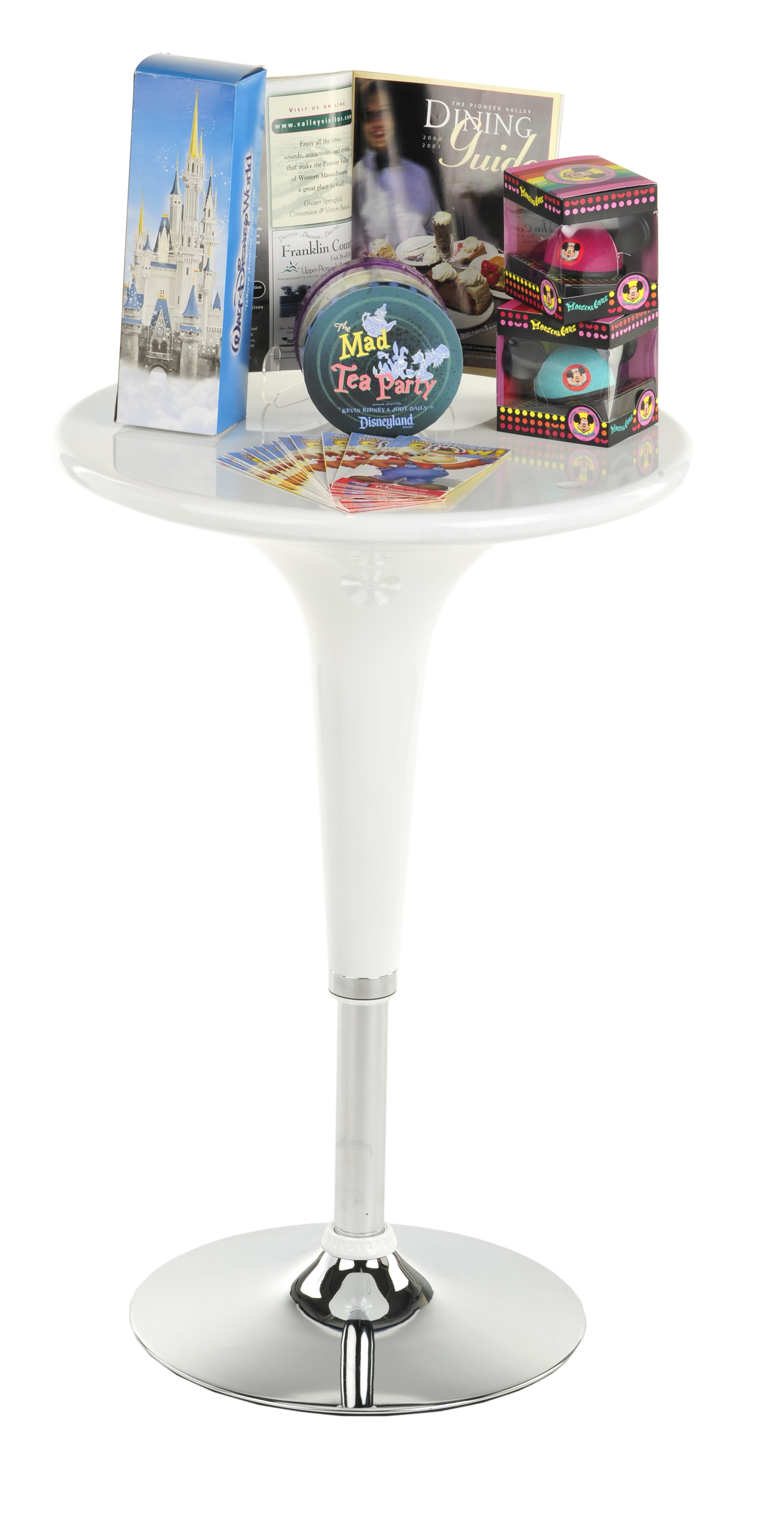 White Trade Show Table and Chairs | Modern Pub Style | Displays2Go