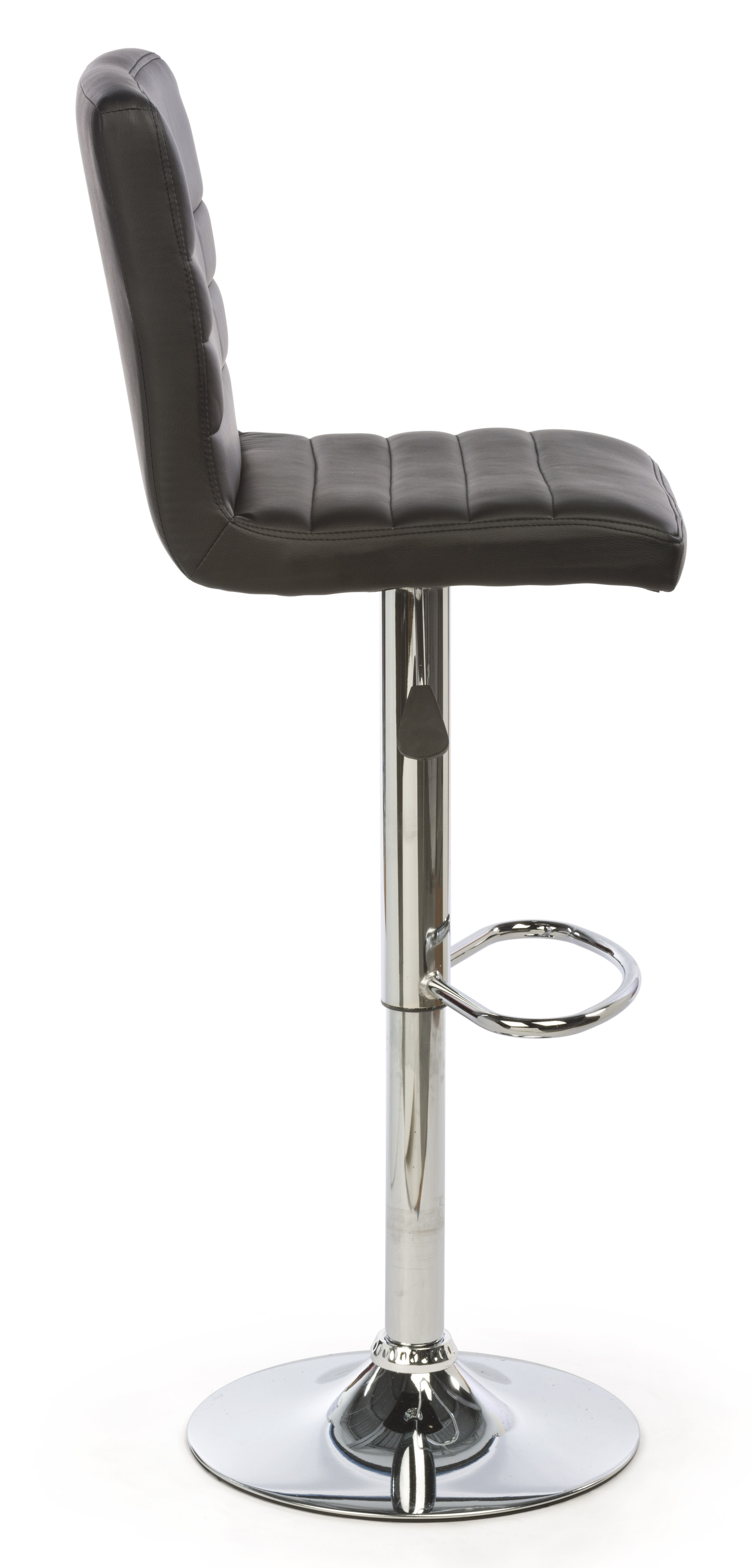 Black Gas Lift Chair and Table Set | Includes 2 Cushioned Stools ...
