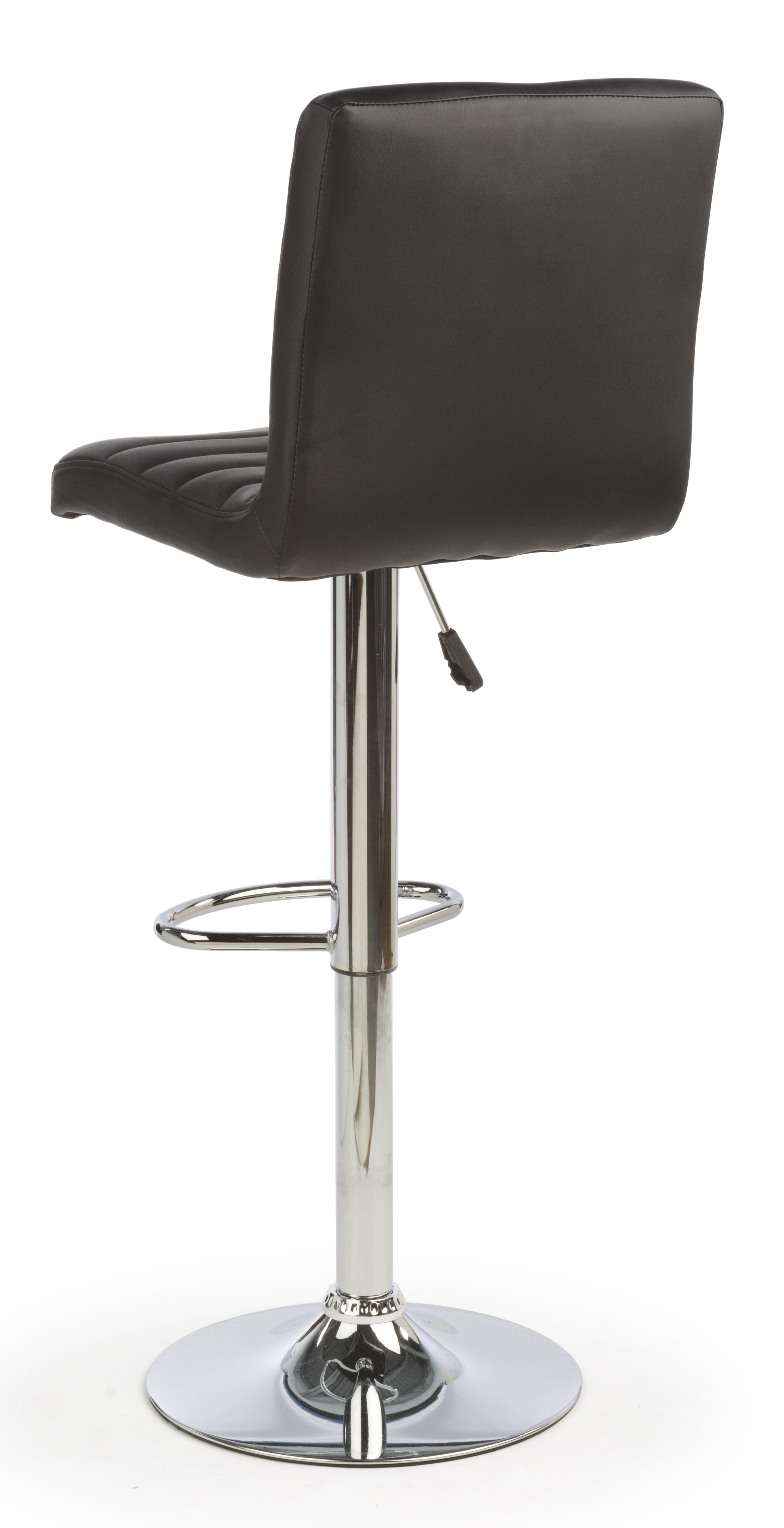 Black Gas Lift Chair and Table Set | Includes 2 Cushioned Stools ...