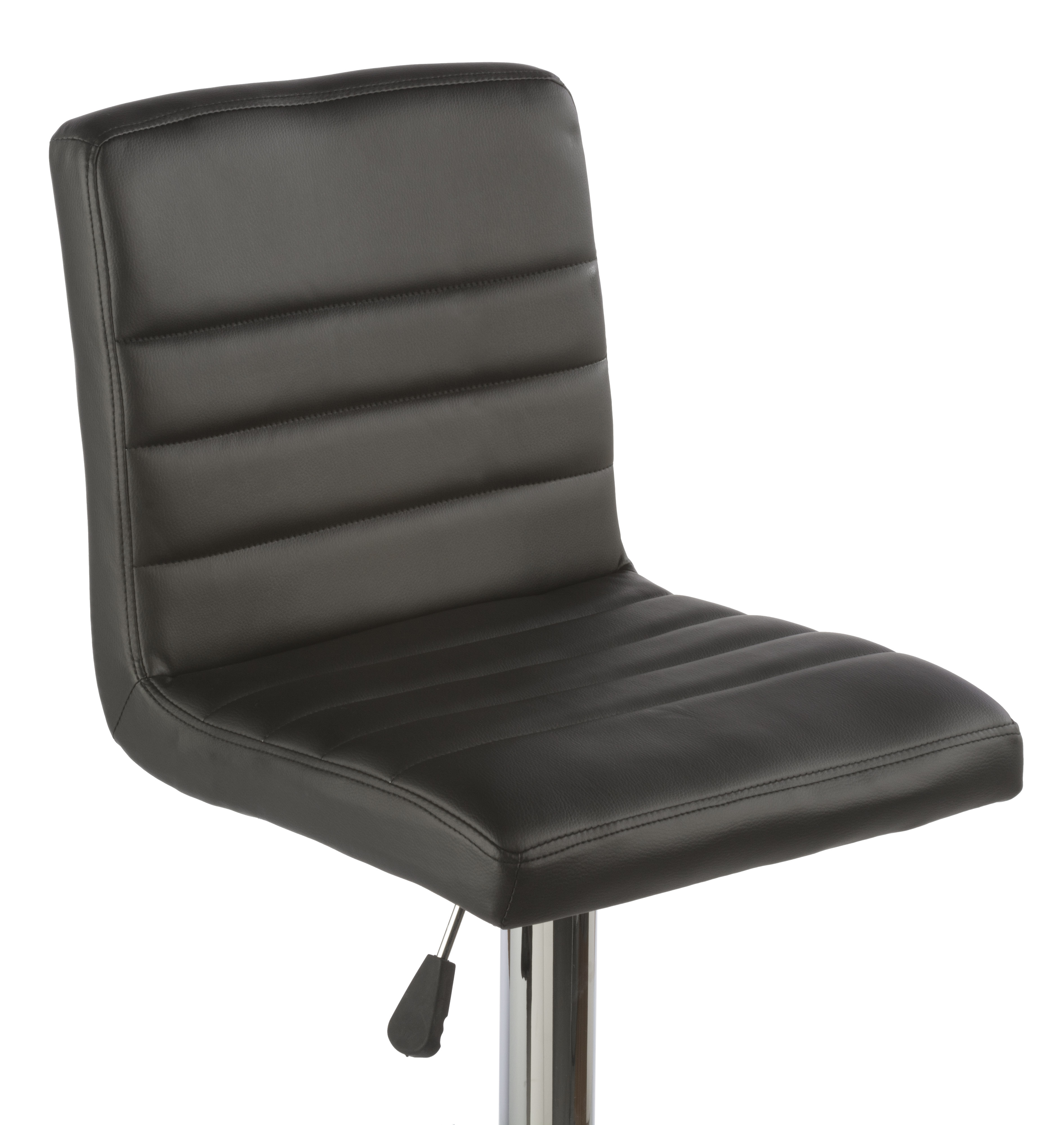 Black Gas Lift Chair and Table Set | Includes 2 Cushioned Stools ...