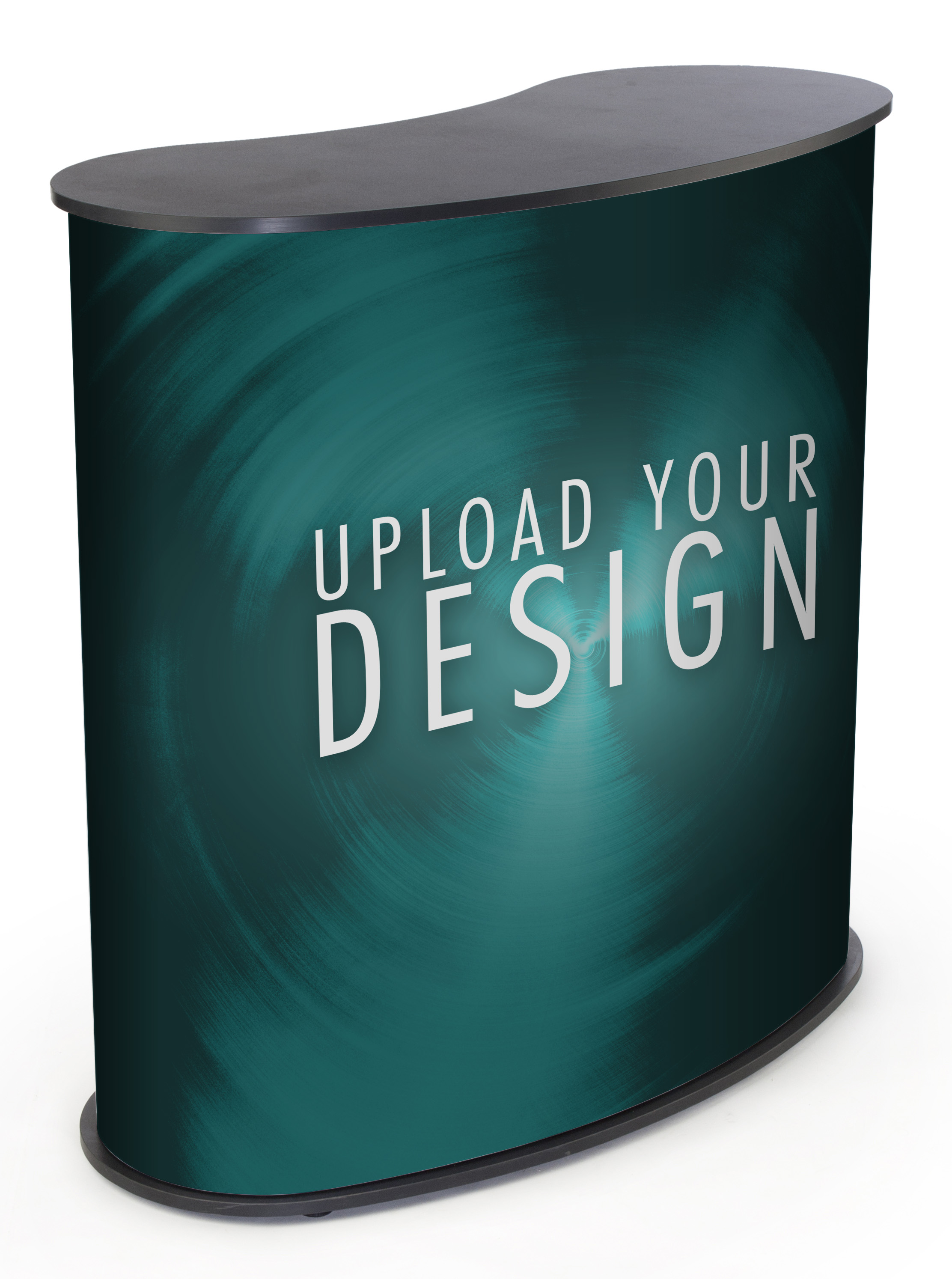 Curved Exhibit Counter | Custom Graphic Wrap Included | Displays2Go