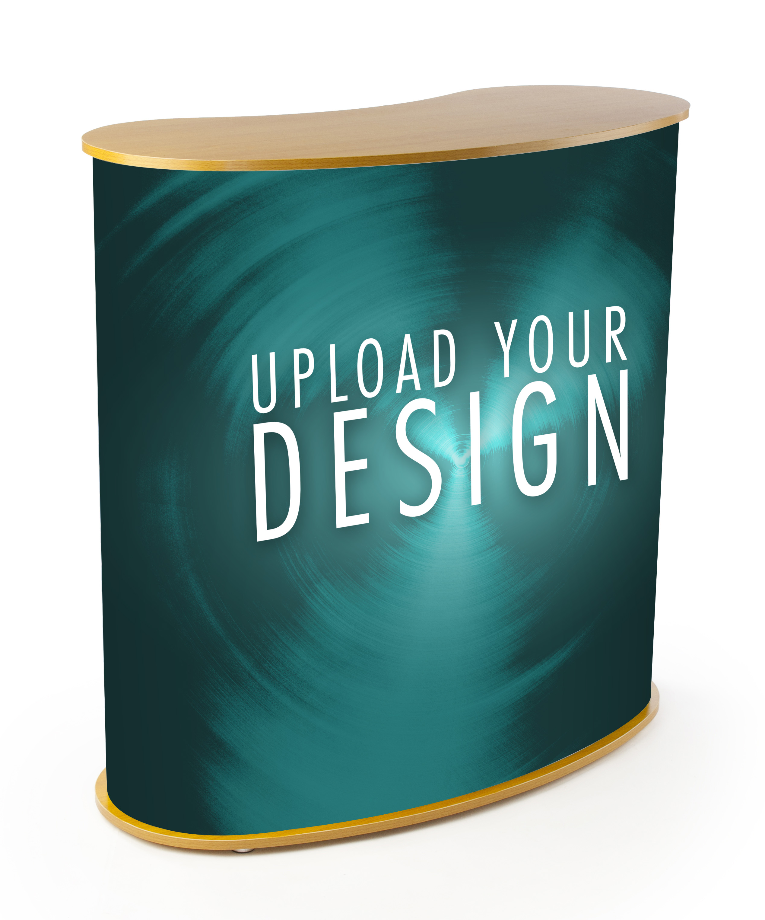 Curved Exhibit Counter | Custom Graphic Wrap Included | Displays2Go