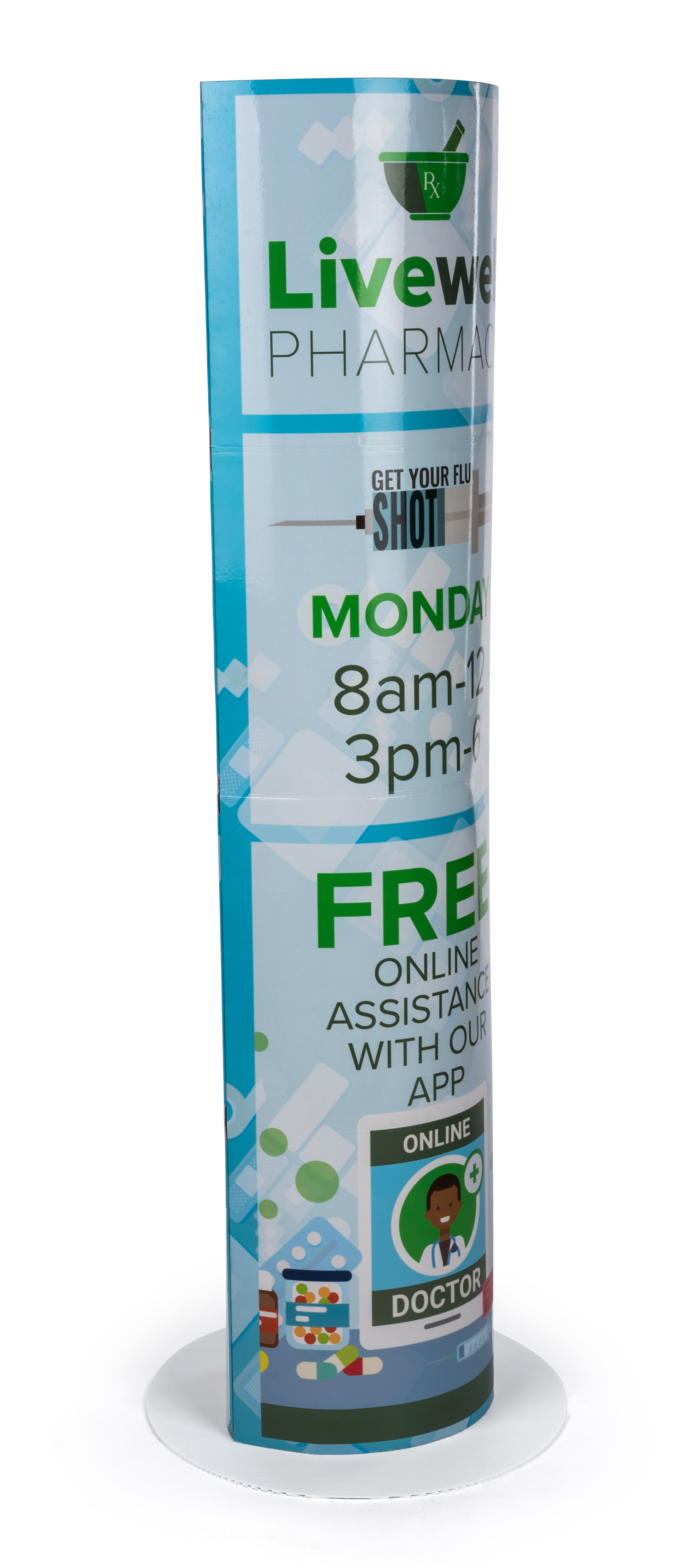 Floor Totem Display Standee | 60” Tall Custom Printed Tower | Displays2Go