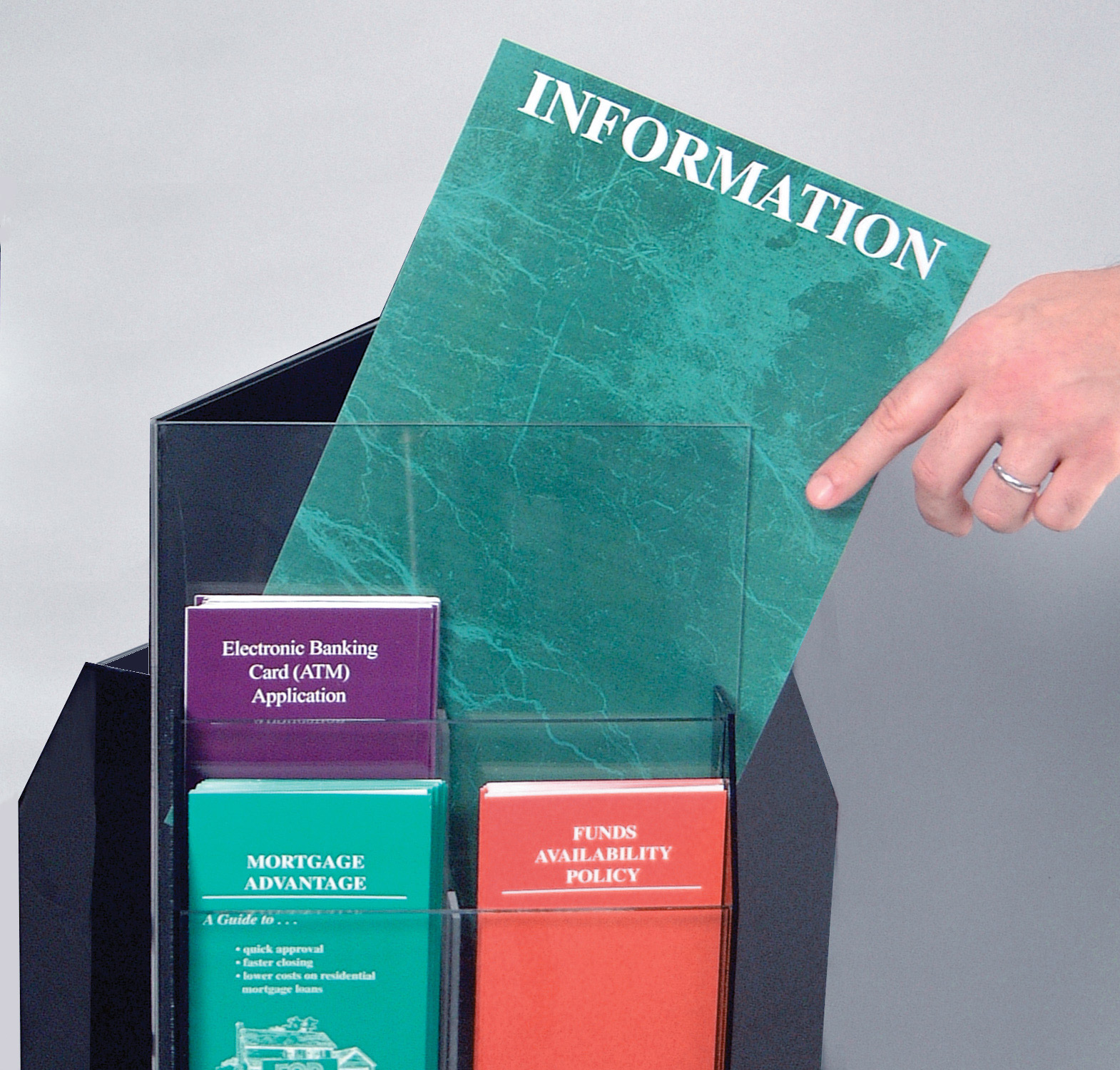 Rotating Literature Holder | Lucite Literature Stand | Displays2Go