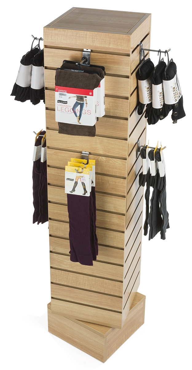 Rotating Slatwall Gondola | MDF Wood Panel & Base | Displays2Go