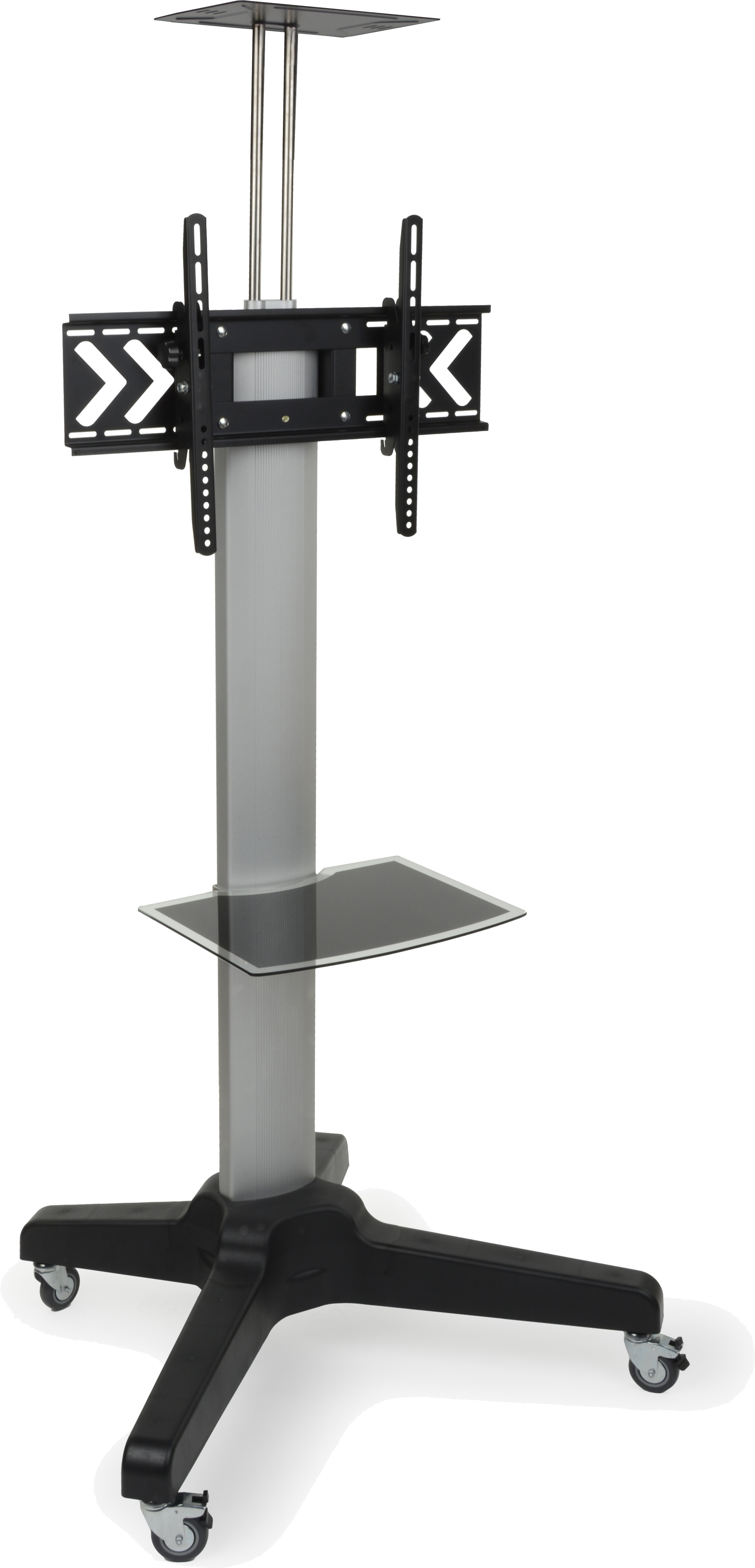 Flat Panel Cart | Floor Stand with Shelves for 32”-65” Screens ...