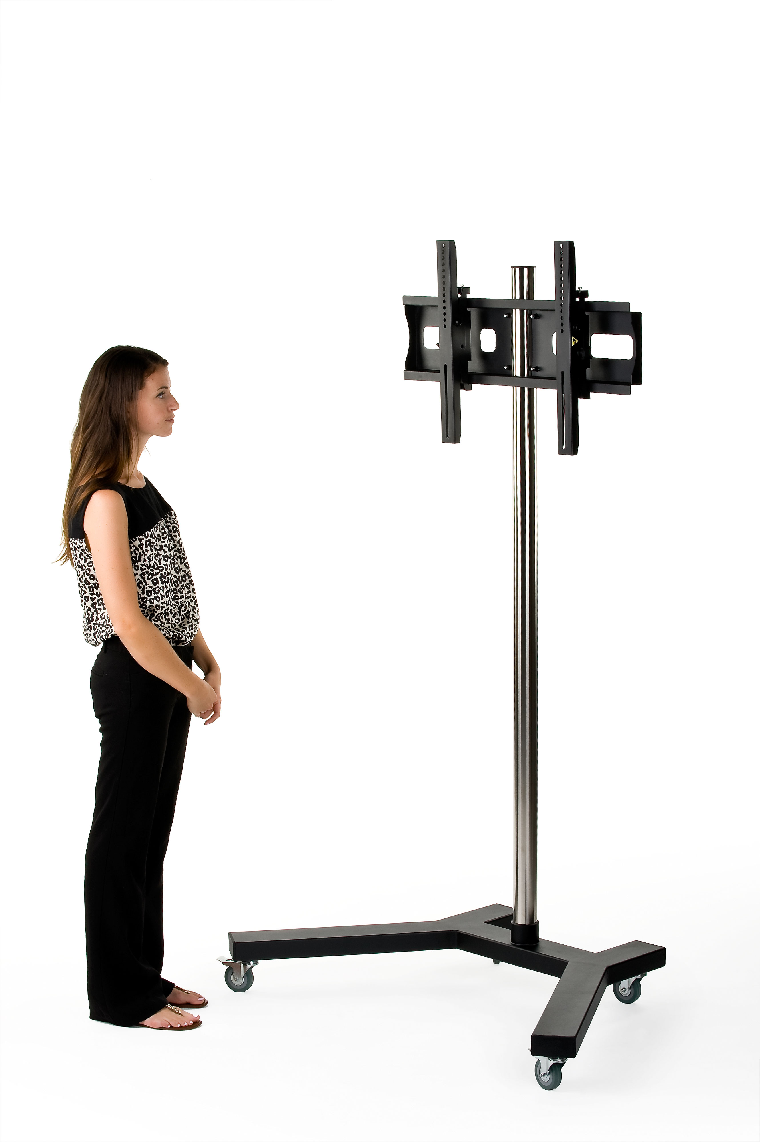 Mobile Monitor Stand - 6' Tall With (4) Locking Casters | Displays2Go