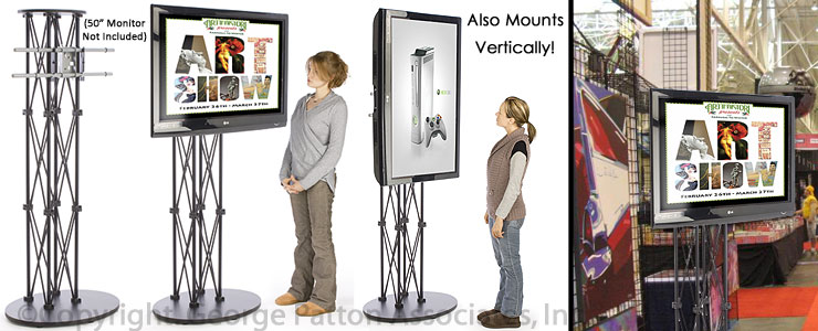 Monitor Stand | Silver Truss with Convenient Carrying Case