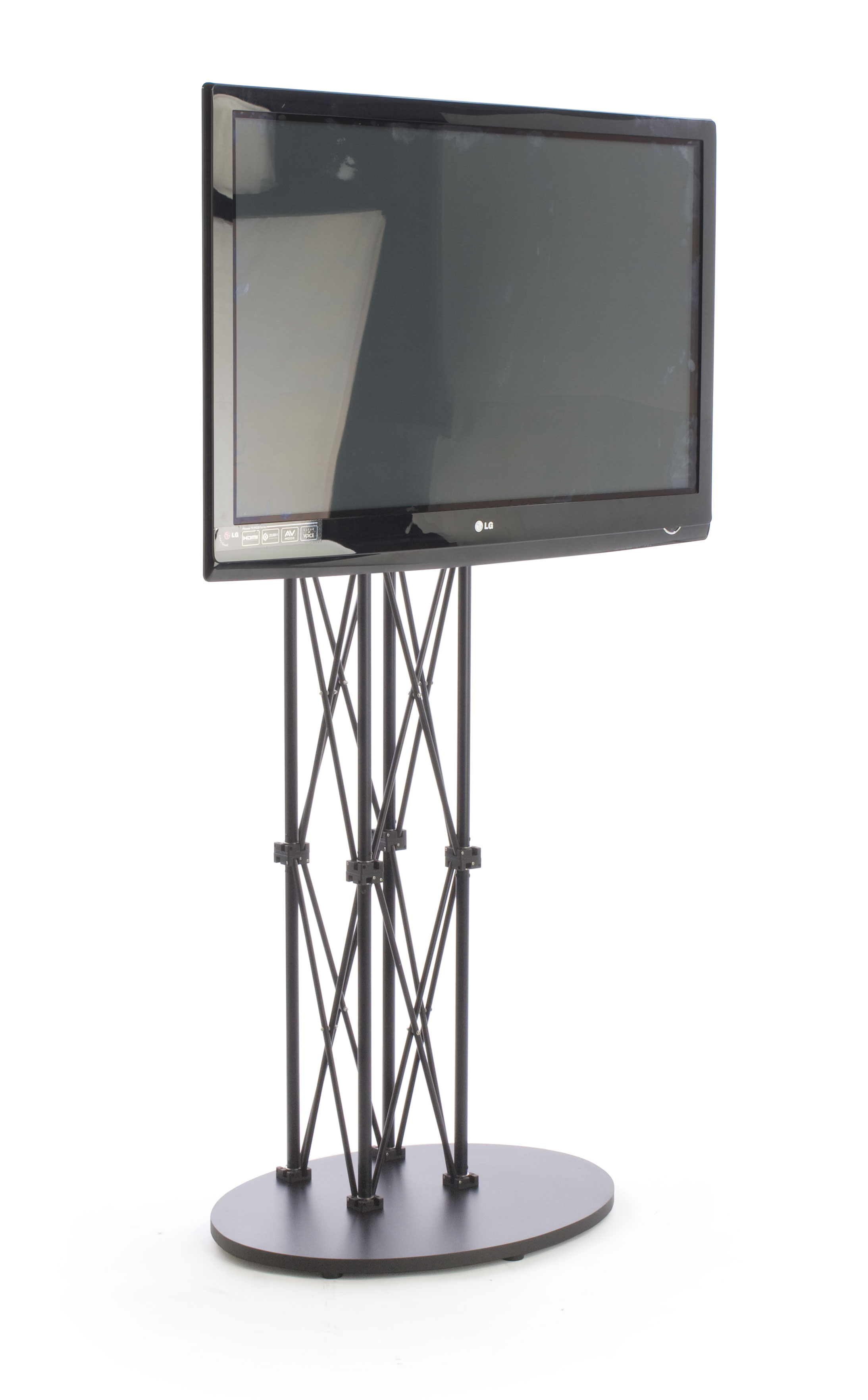 LCD TV Stands | Black Truss Racks for Trade Shows | Displays2Go