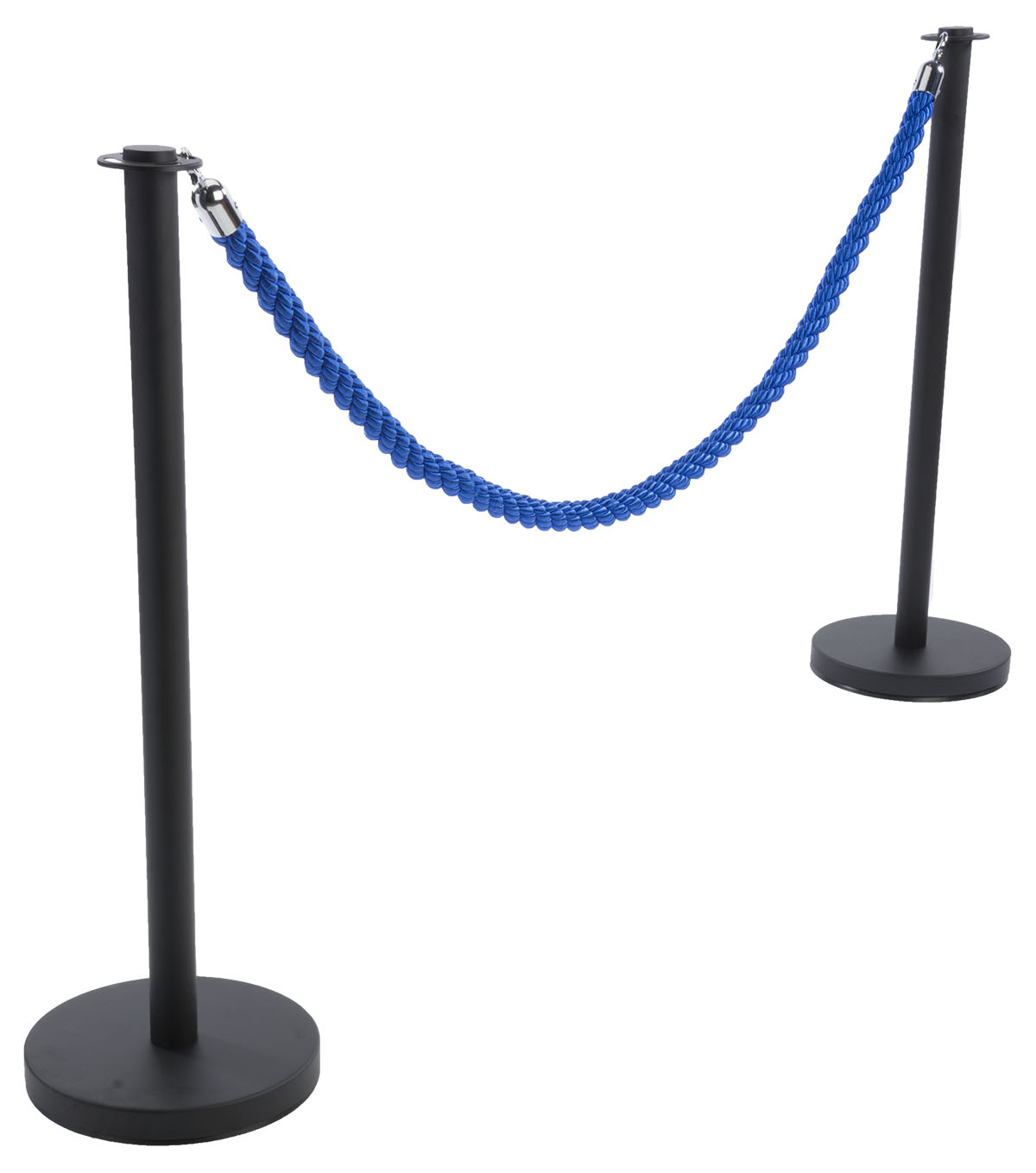 Blue Queue Rope with 4-Way Adapter Post | Displays2Go