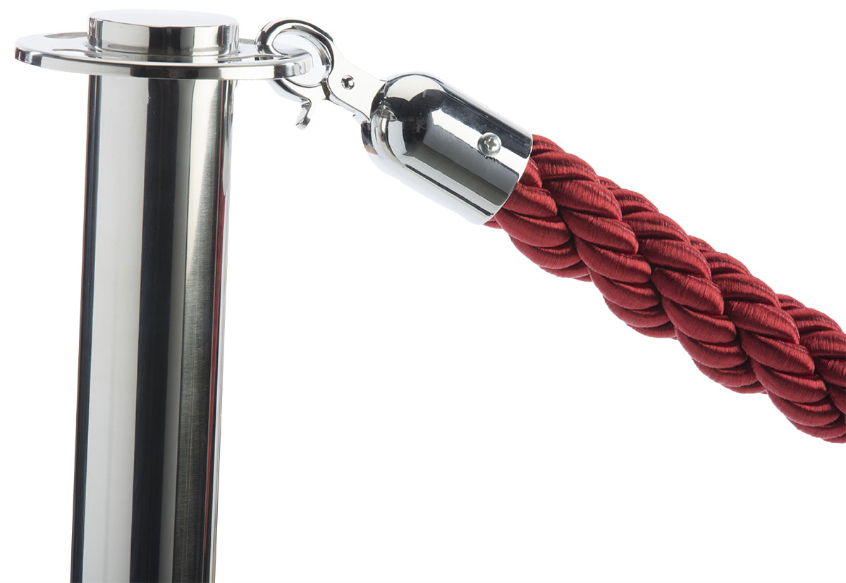 Red Theater Rope | Chrome Crowd Control Posts | Displays2Go