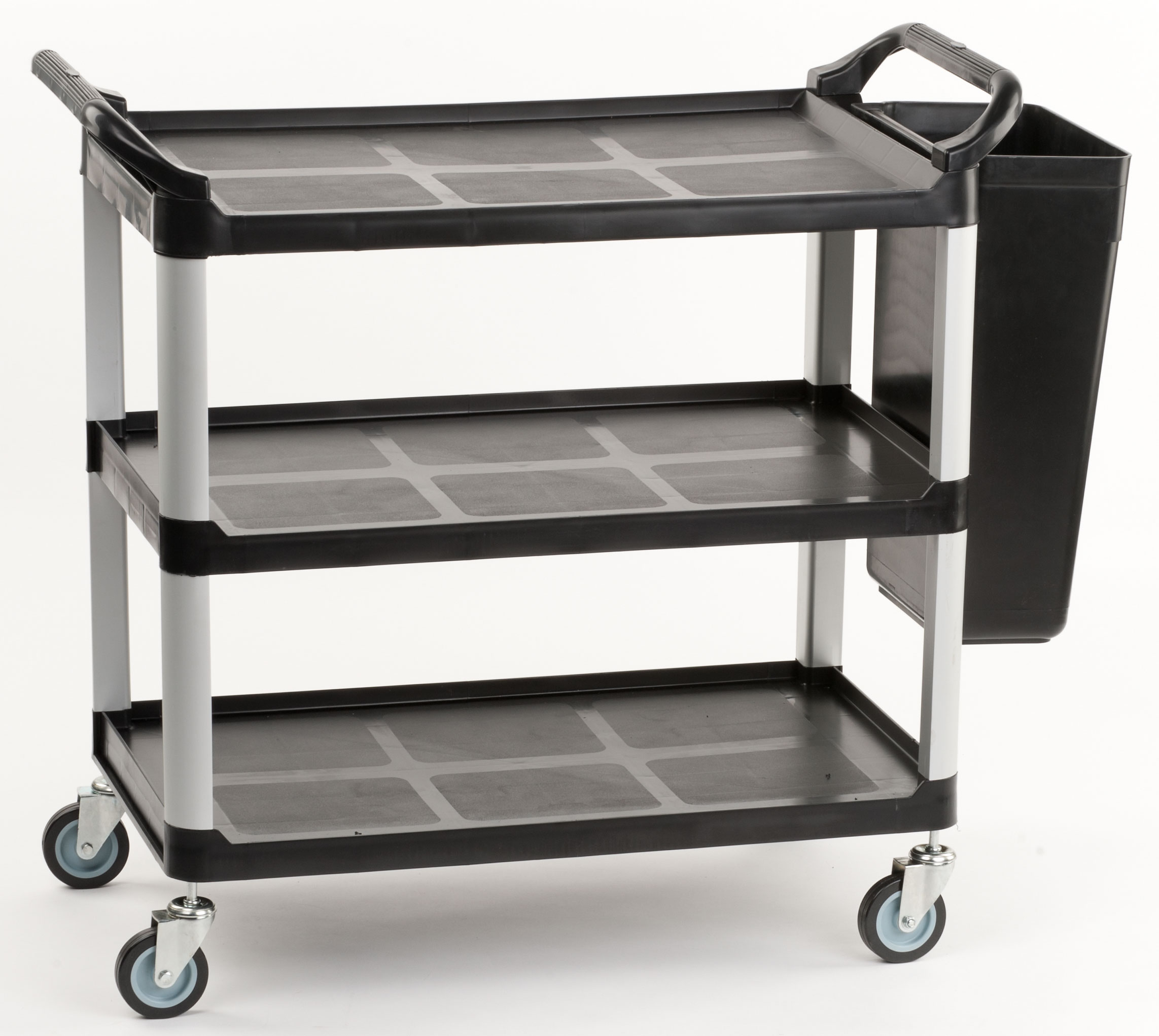 Utility Cart With Side Bin | Open-sided Trolley | Displays2Go
