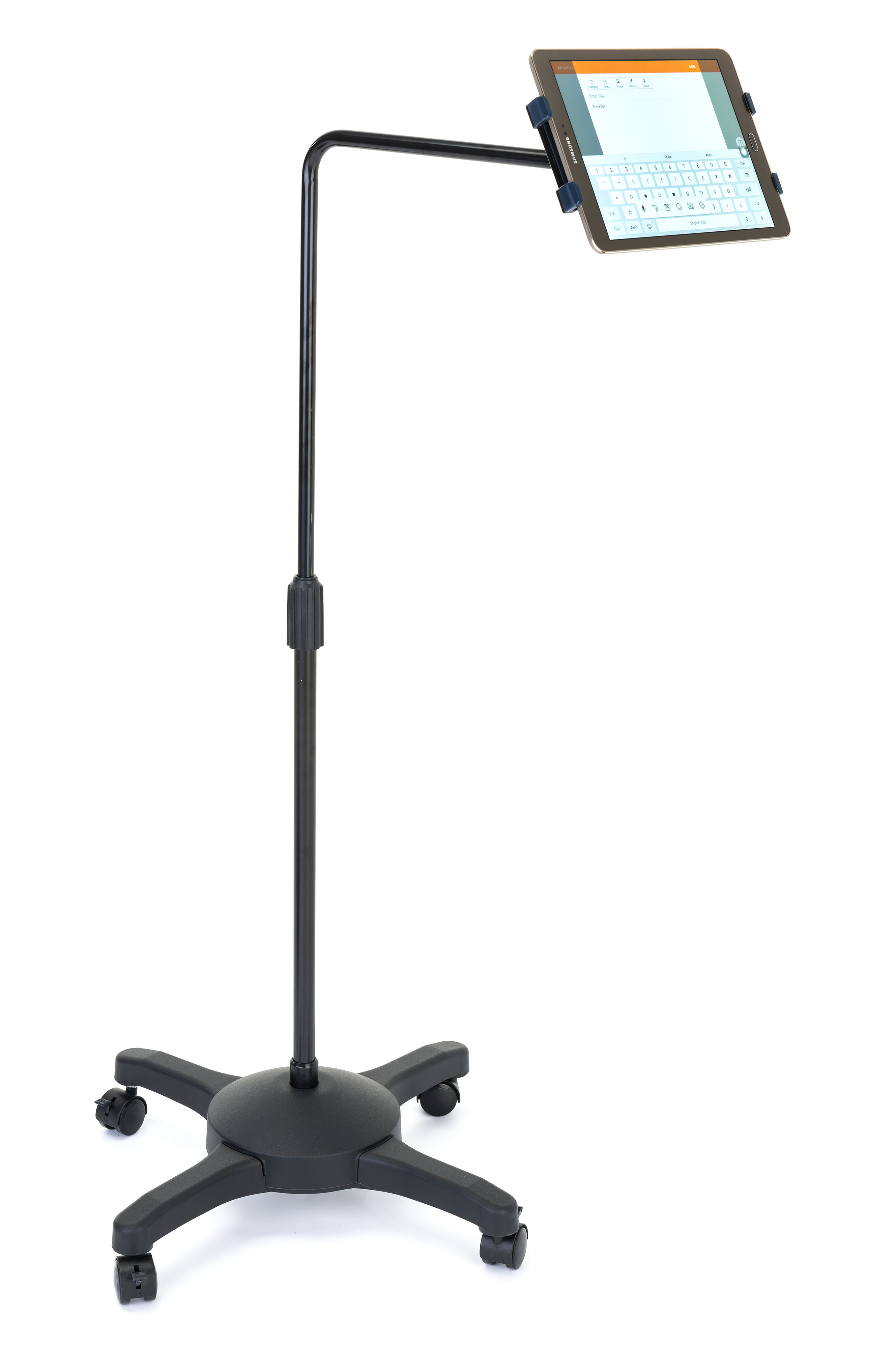 L-arm Adjustable Tablet Holder with Wheels| Aidata Lounge Stand ...