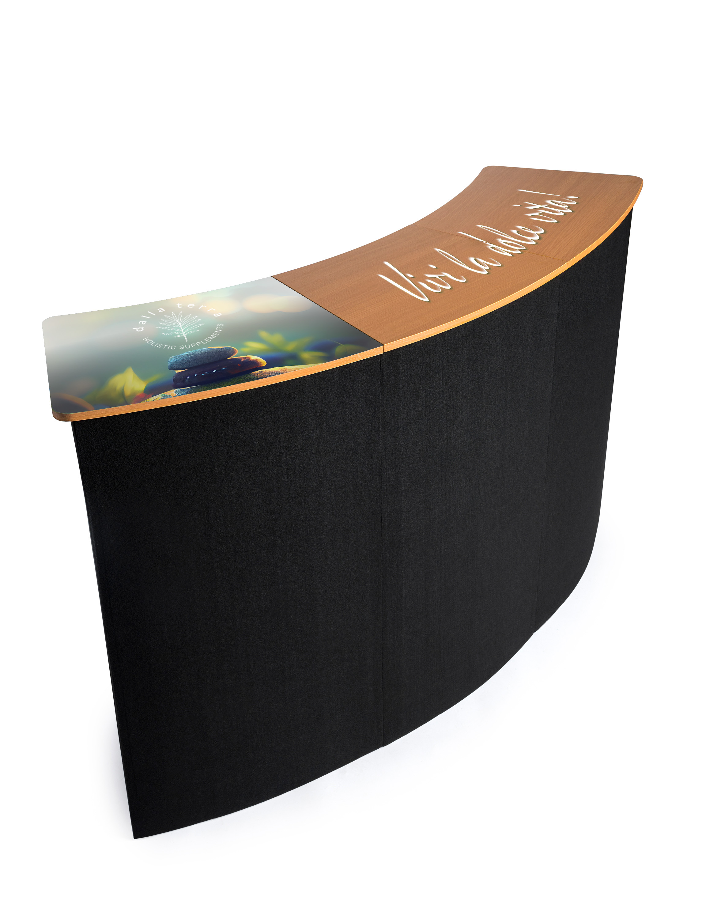 Pop Up Custom Counter | Black Fabric w/ UV Printed Top Surface ...
