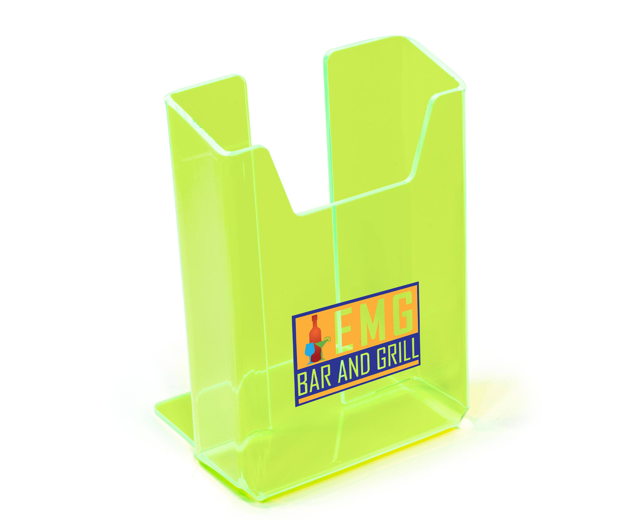 Green Acrylic Custom Literature Display| For 4" x 9" Brochures ...