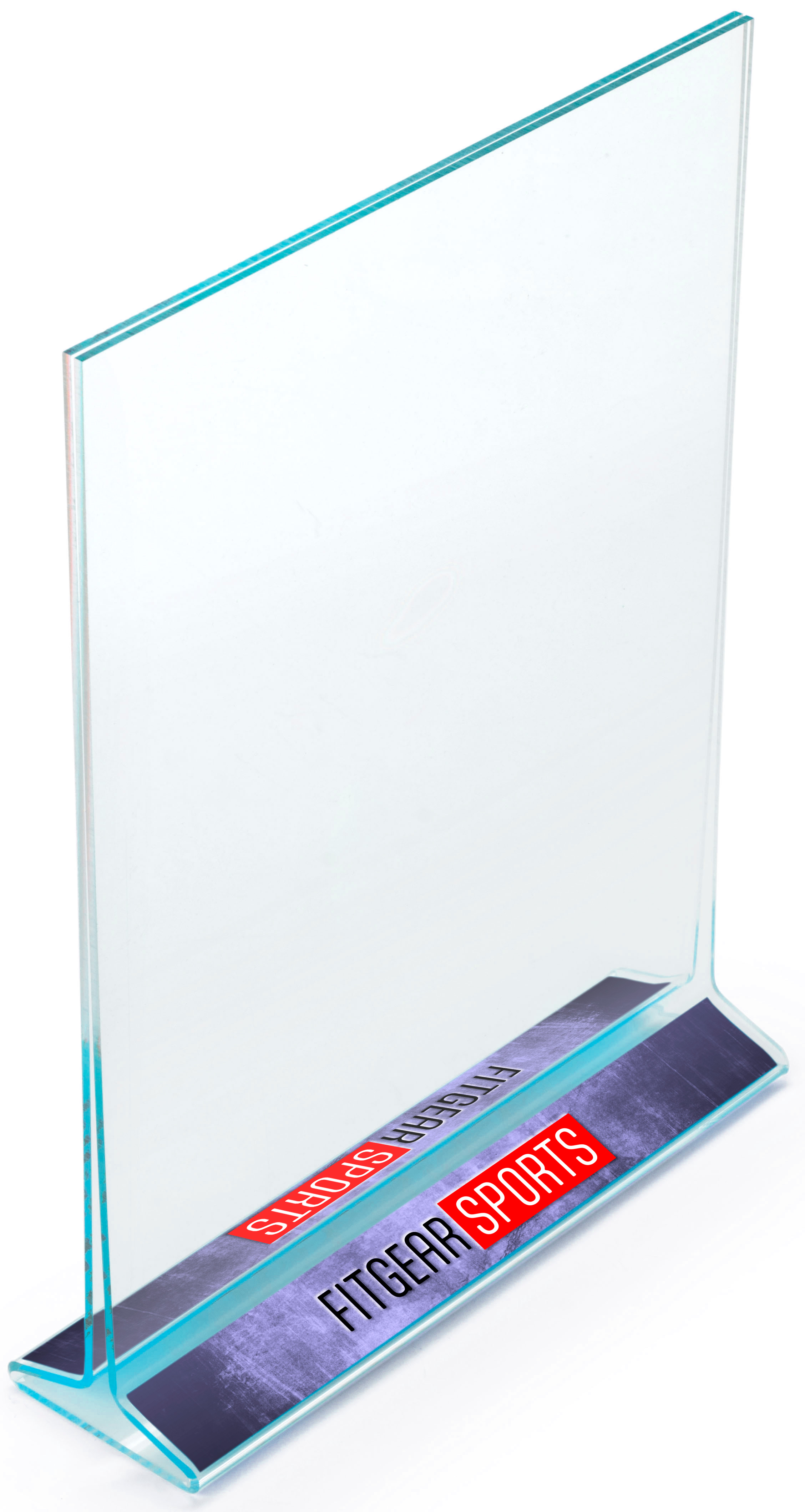 Vertical Stand Up Sign Holder with Custom Logo | 8.5”w x 11”h | Displays2Go