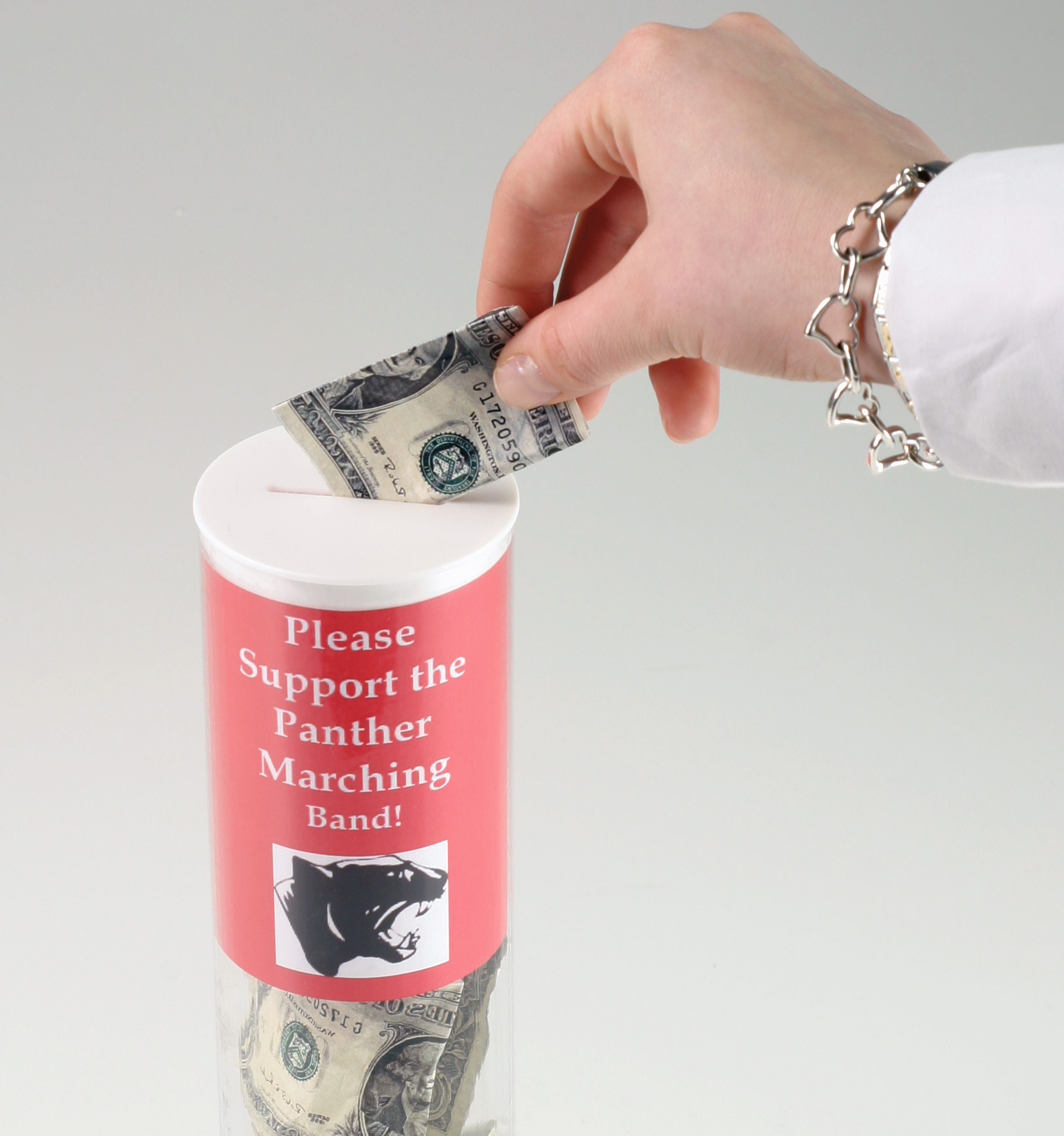 Donation Cans | Fundraising Money Collection Tubes | Displays2Go