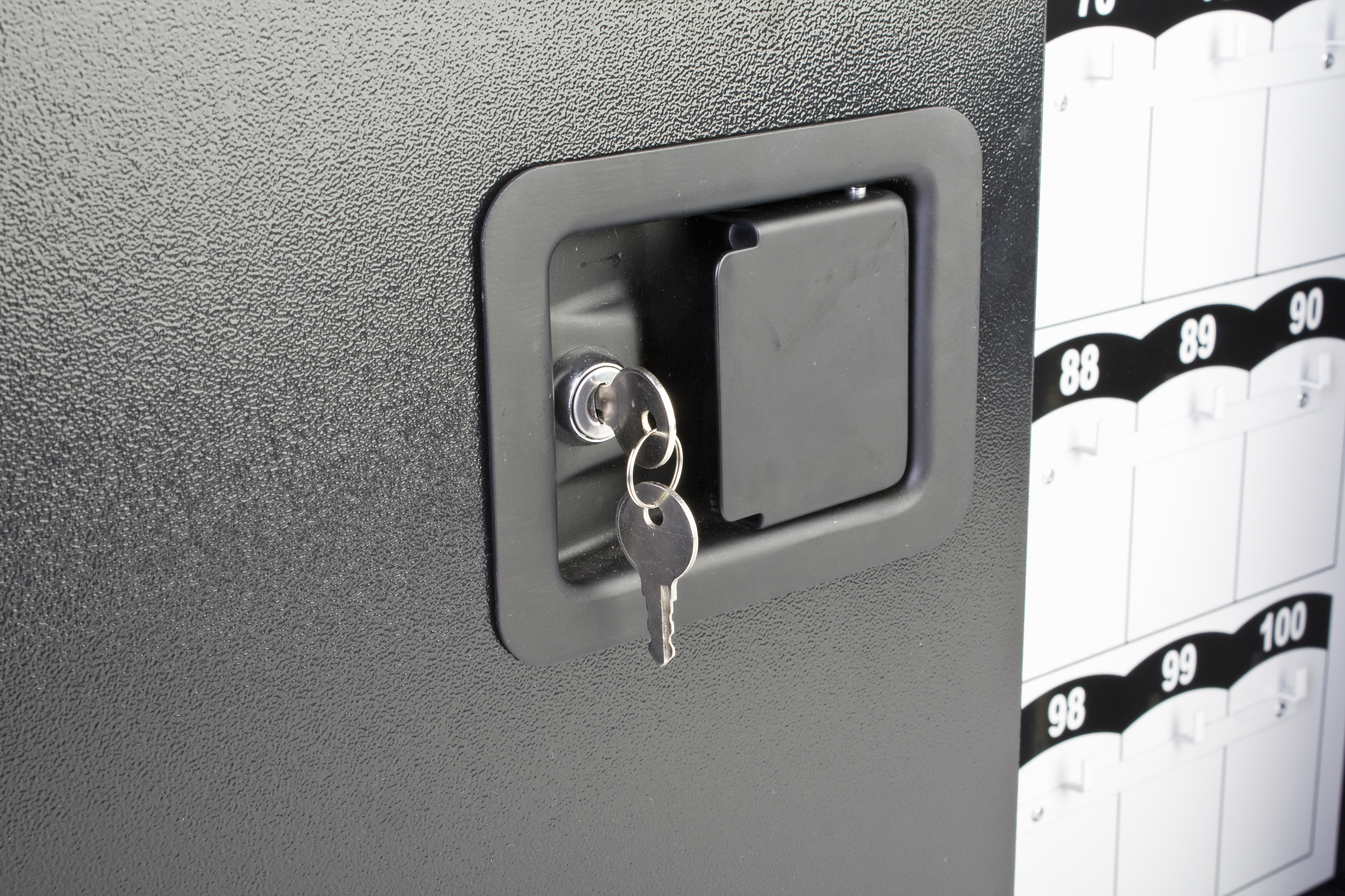 Locking Valet Stand w/ Marked Hooks for Up to (150) Sets of Keys ...
