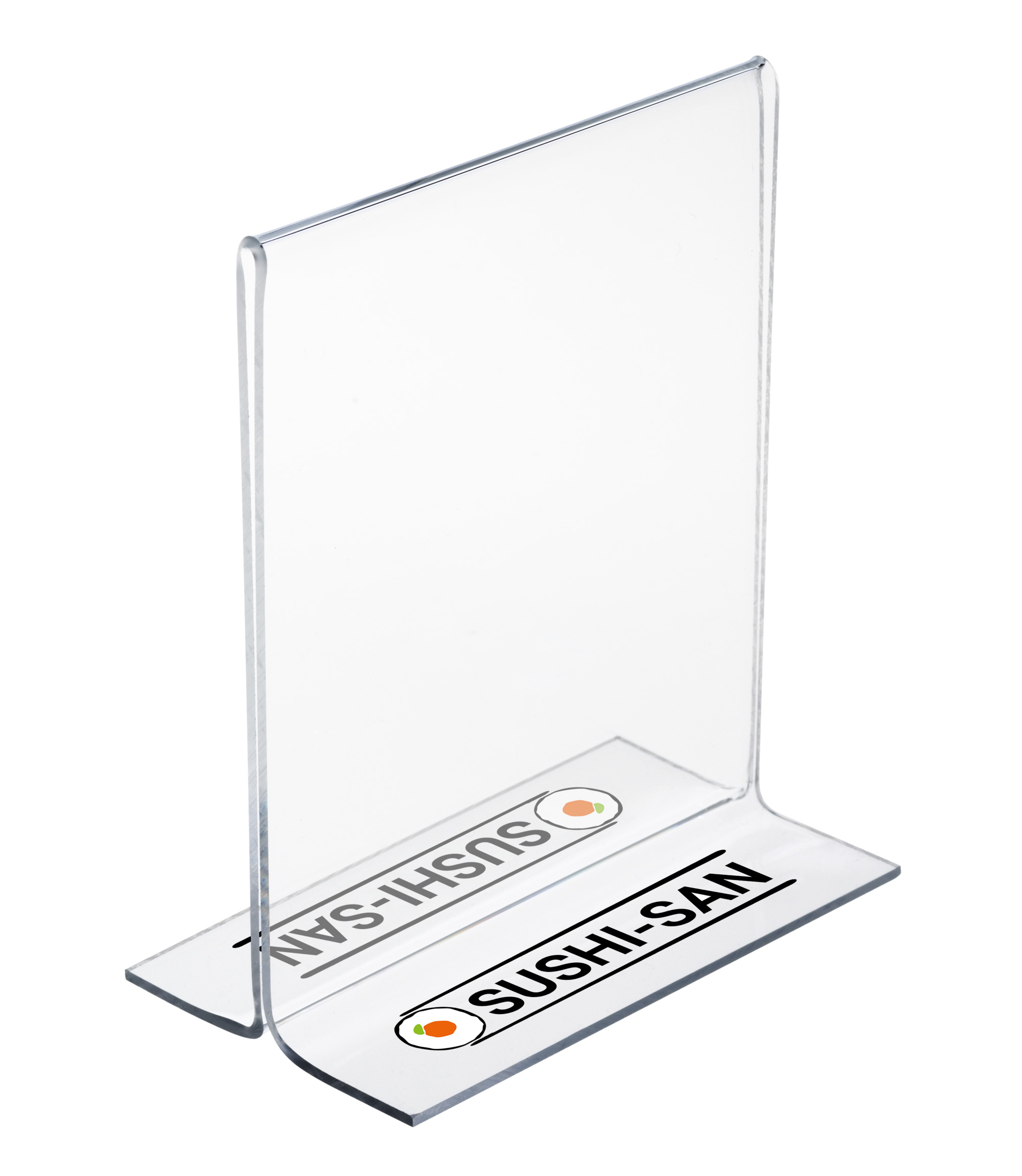 Custom UV Printed Acrylic Sign Holder | T-Style Design | Displays2Go