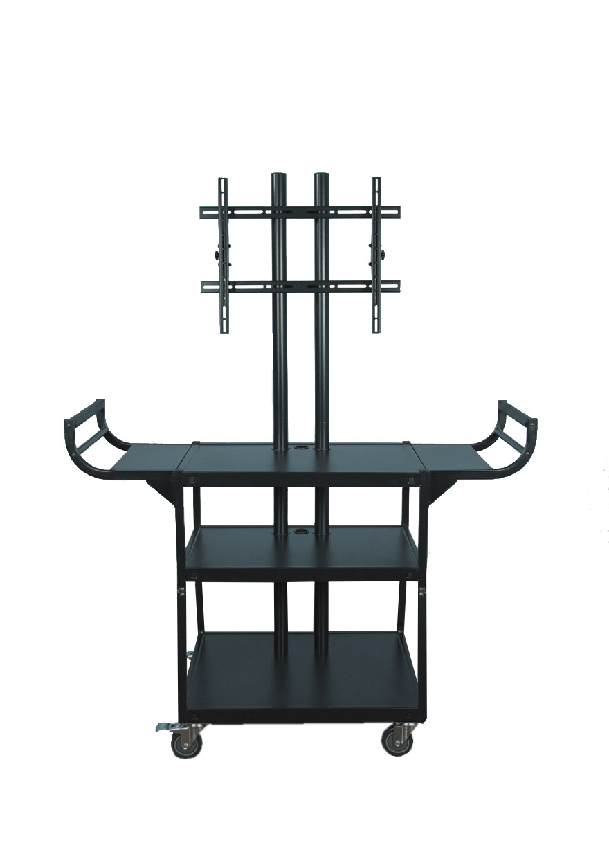 LED Cart | Mount for Up To 55” Screens with Curved Handles | Displays2Go