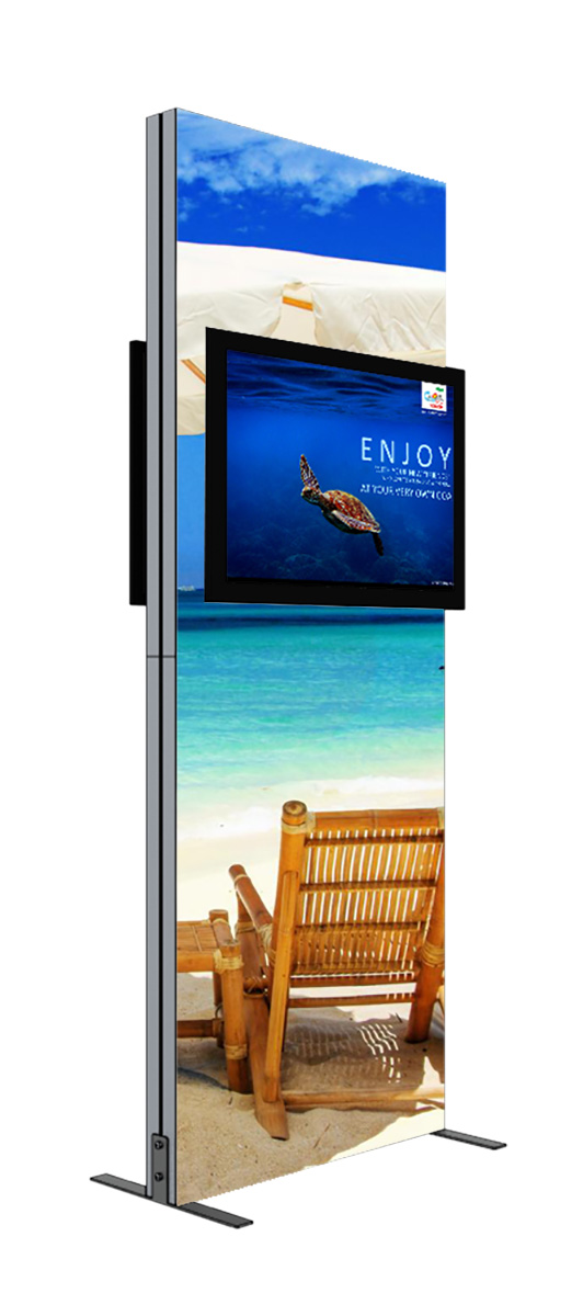 Backdrop TV Stand | 2-Sided Printed Display | Displays2Go