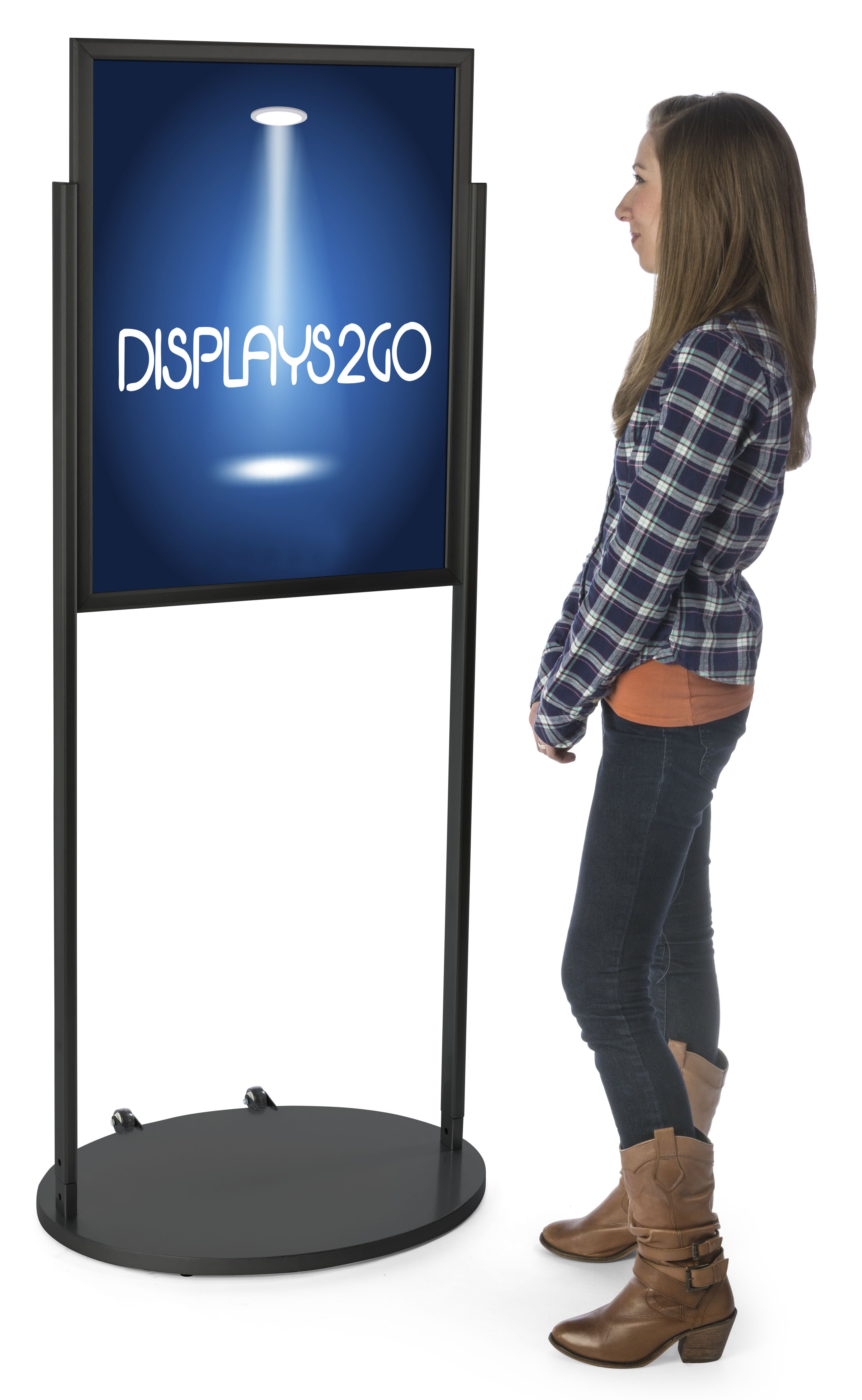 Rolling Poster Stand | Aluminum Stand | Displays2Go
