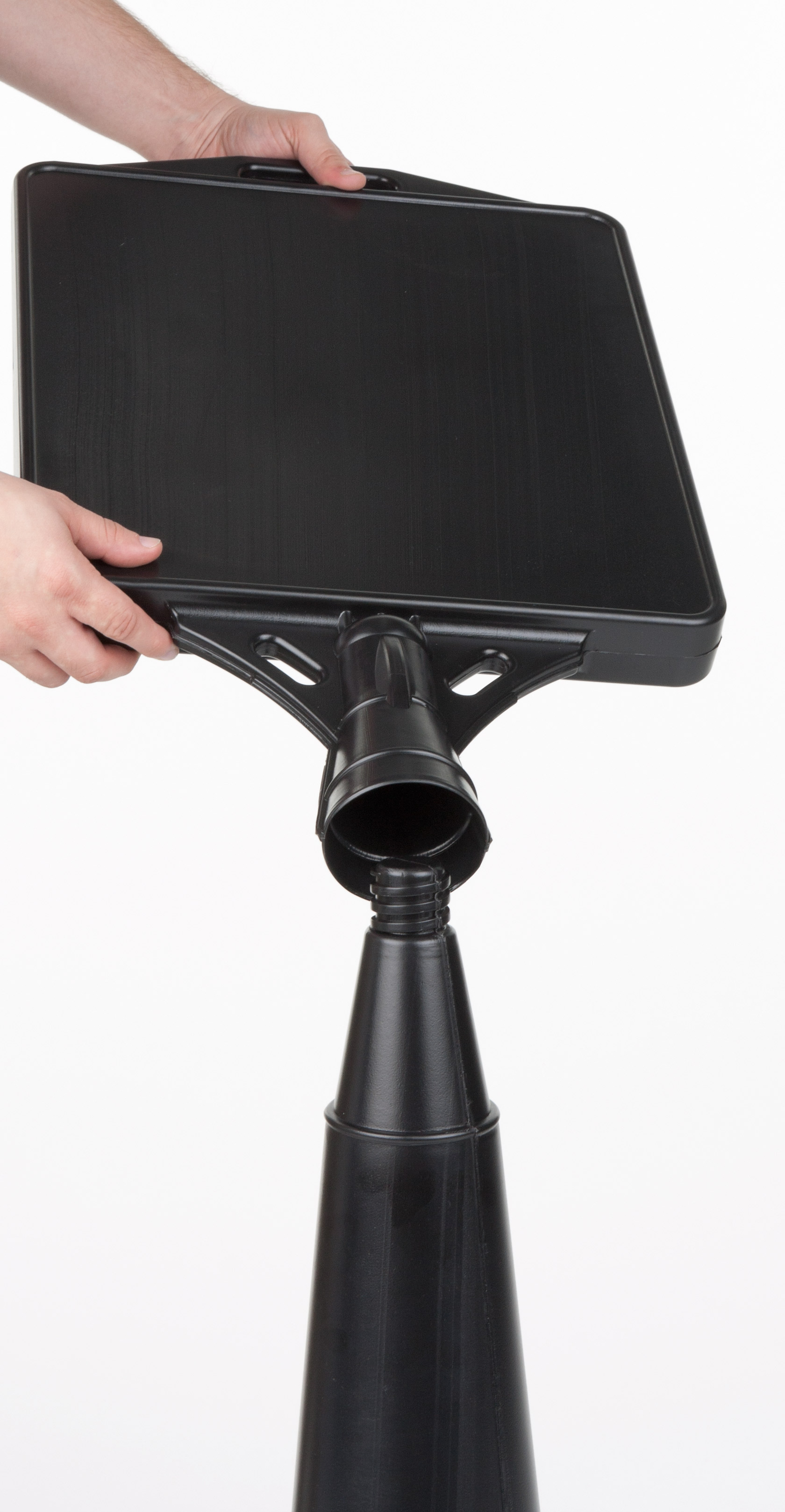 Outdoor Cone Sign | Water Base w/ Black Plastic Construction | Displays2Go