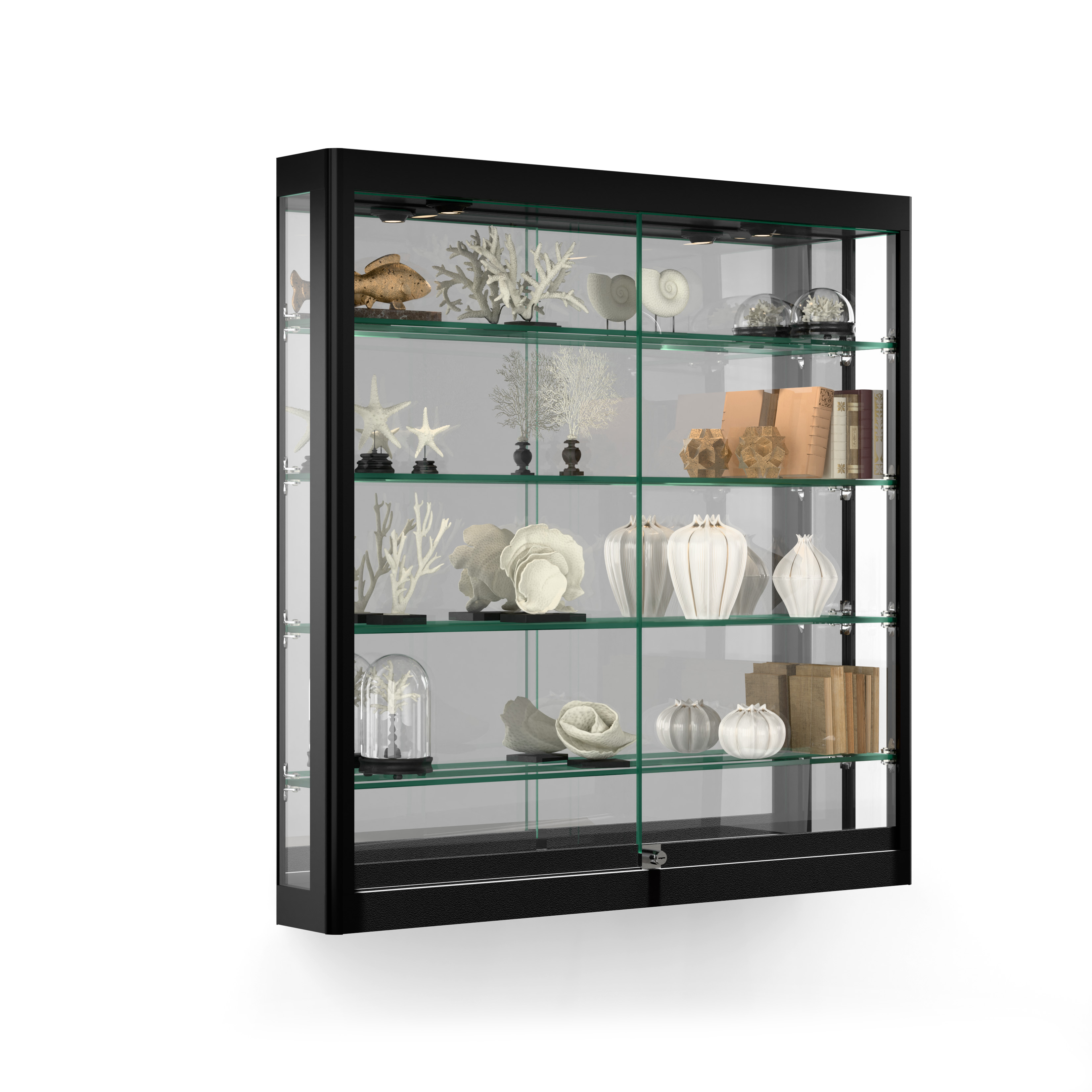 LED Wall Showcase | 2 Top Lights | Displays2Go