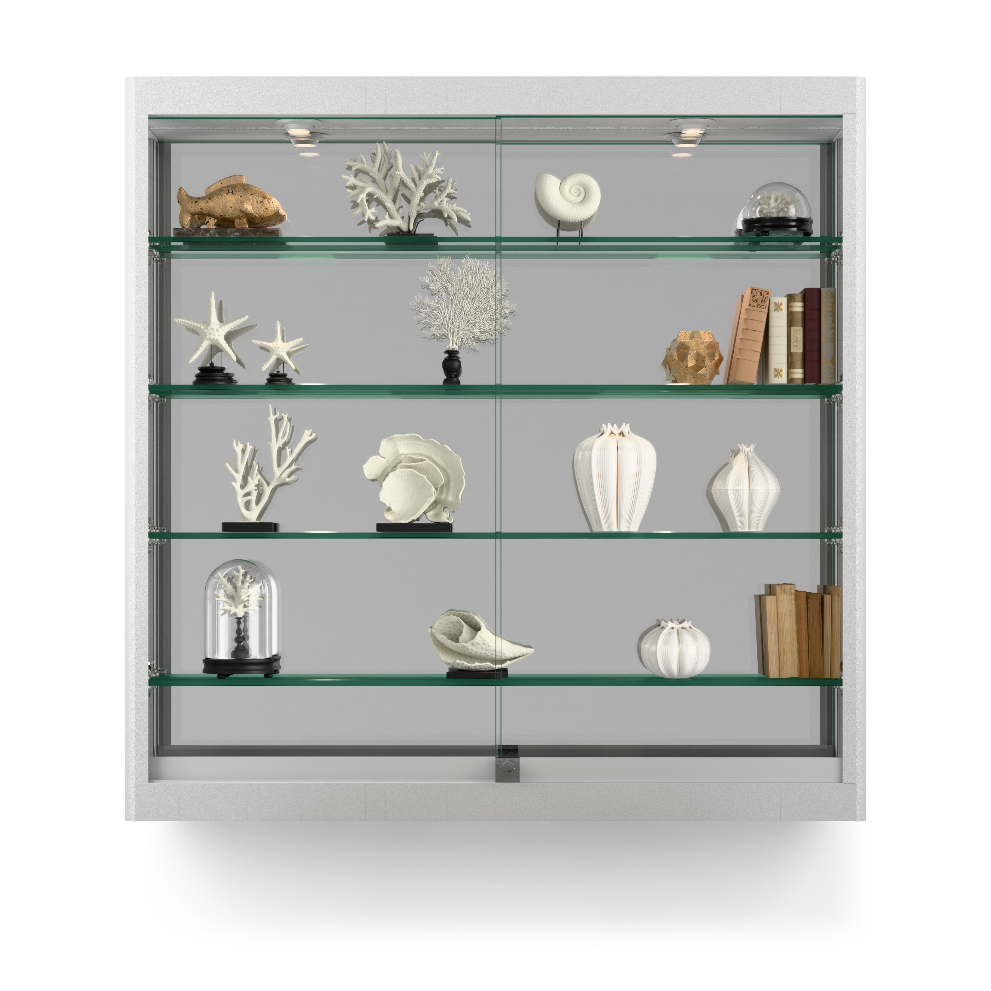 Wall LED Display Cabinet | Lockable Sliding Doors | Displays2Go