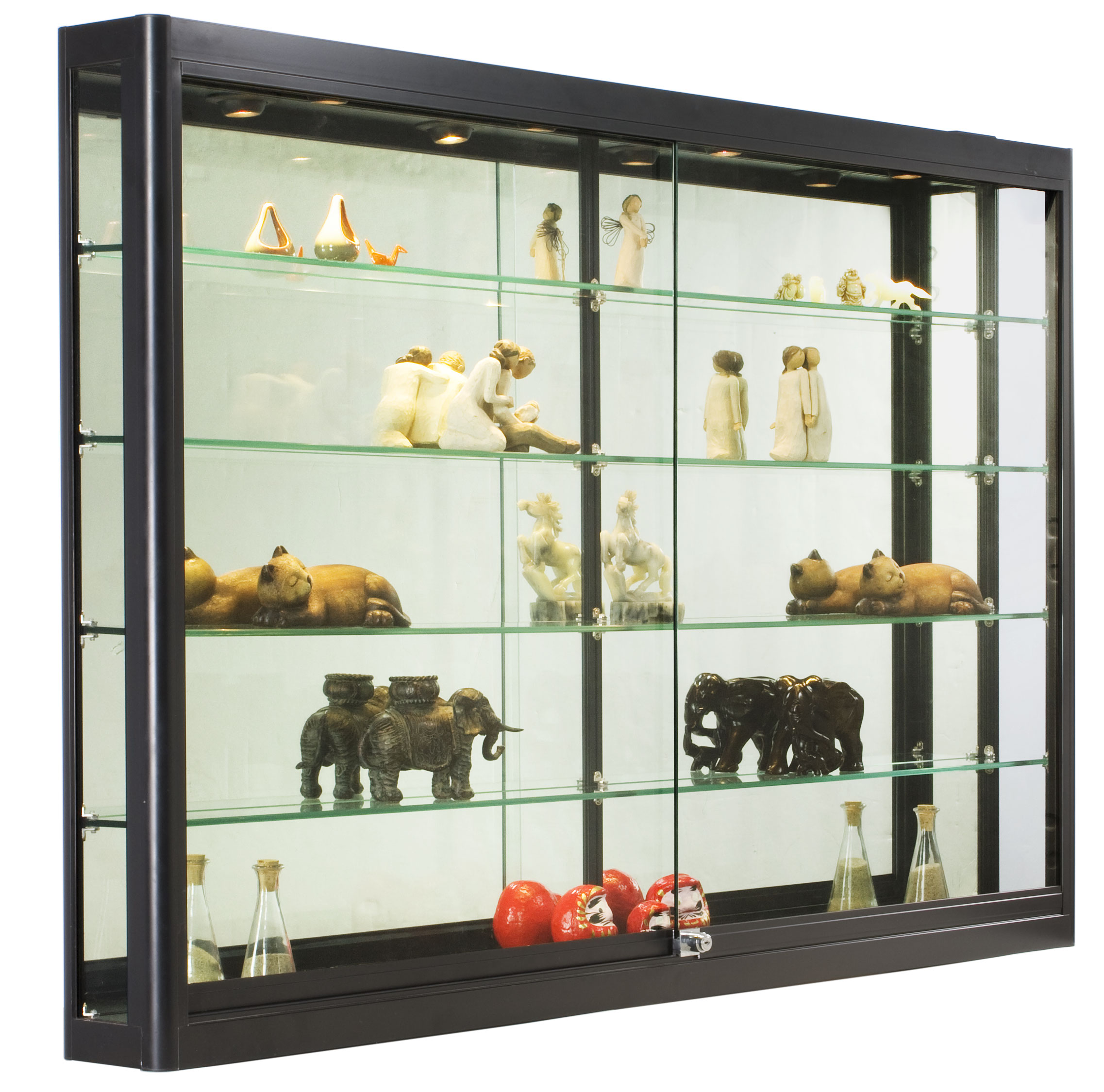 5 Ft. Wide Wall Cabinet - Black | Displays2Go